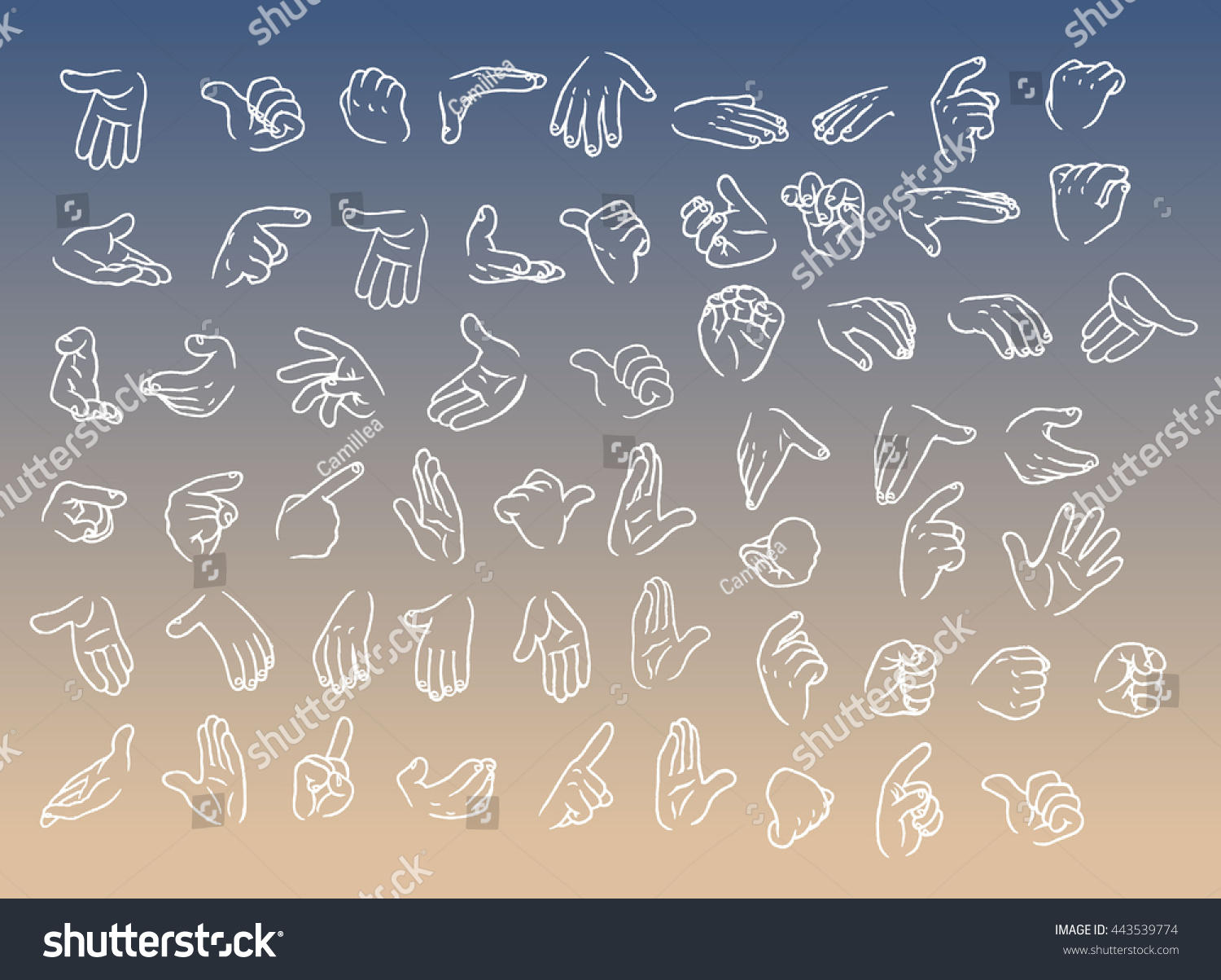 Vector Cartoon Hand Gestures Illustration Set Stock Vector (Royalty ... Vector Cartoon Hand Gestures Illustration Set Stock Vector (Royalty ...