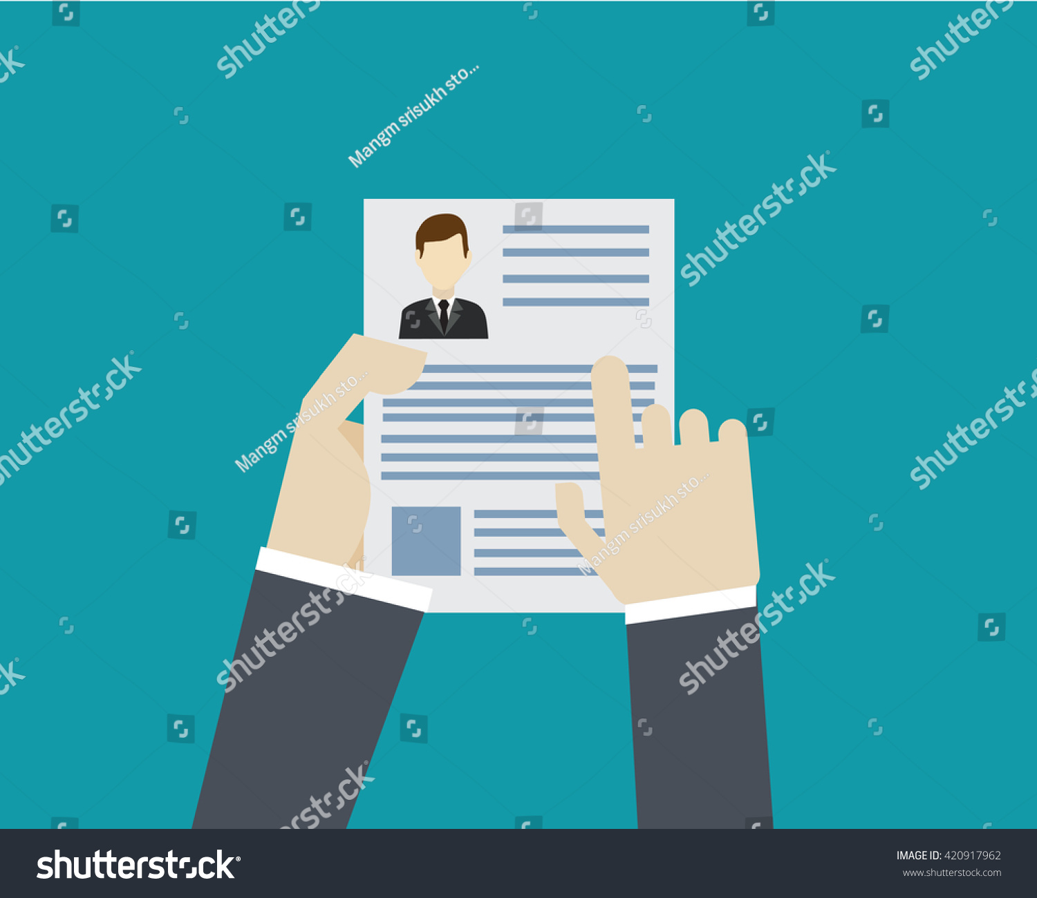 Vector Cartoon Hr Concept Stock Vector (Royalty Free) 420917962 ...