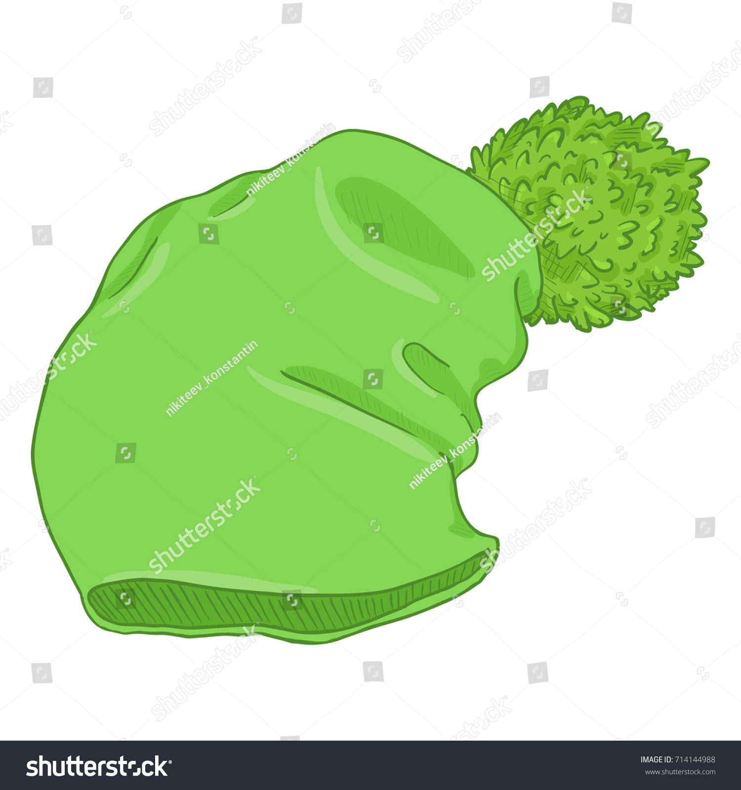 Vector Cartoon Light Green Winter Textile Stock Vector (Royalty Free ...