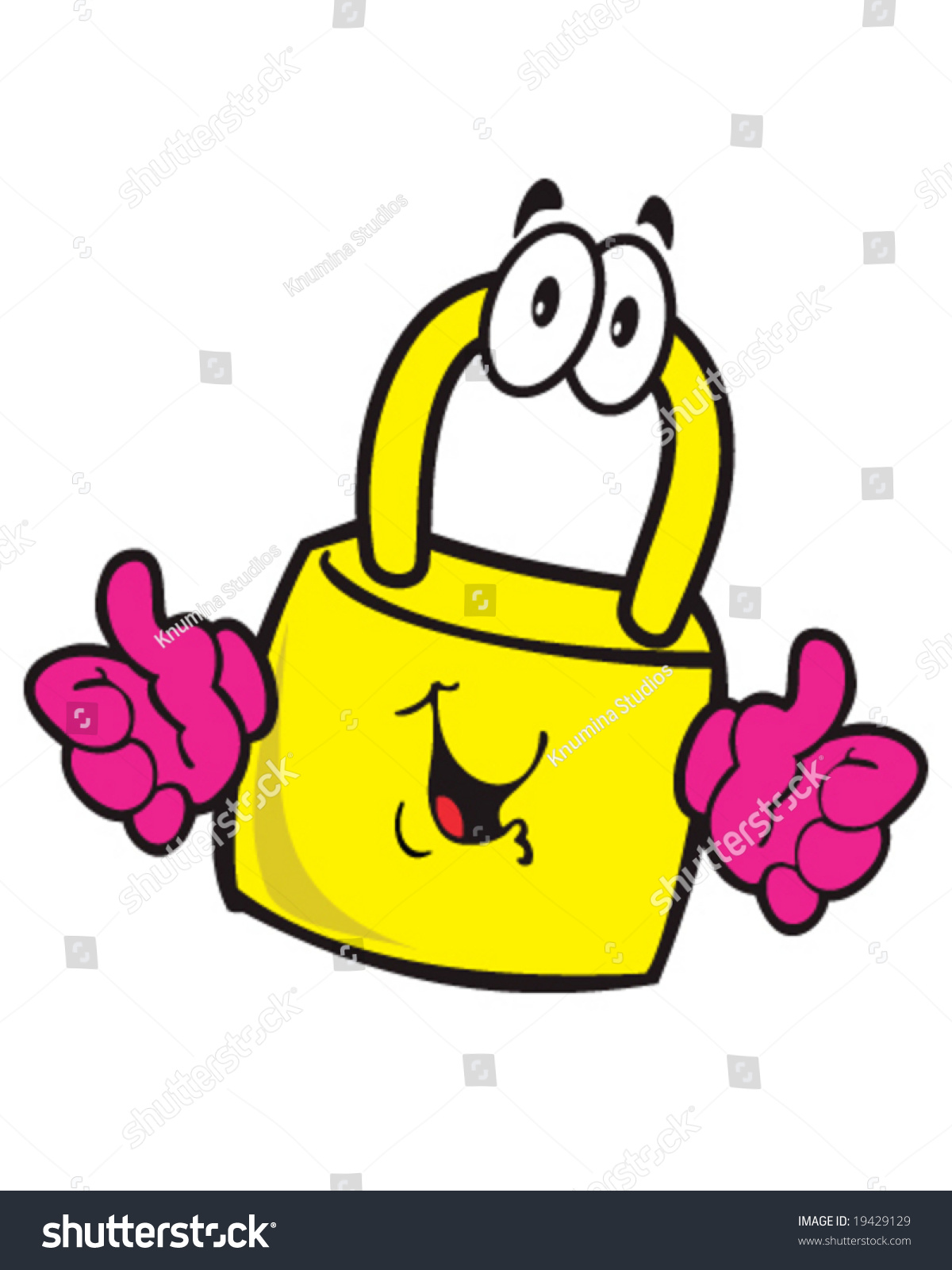 Vector Cartoon Lock Character Symbol Security 스톡 벡터(로열티 프리) 19429129 ...