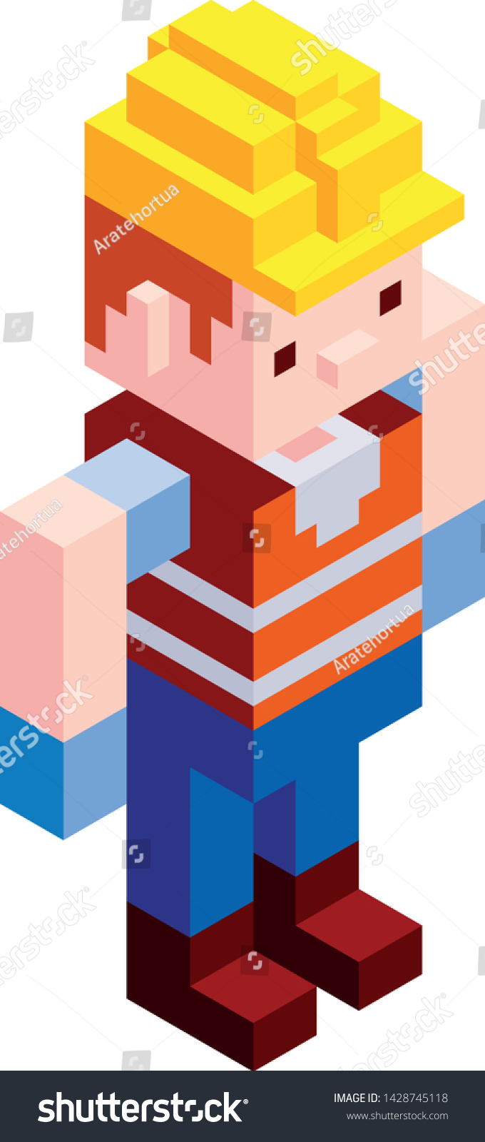 Vector Cartoon Low Poly Man Character: เวกเตอร์สต็อก (ปลอดค่าลิขสิทธิ์ ...