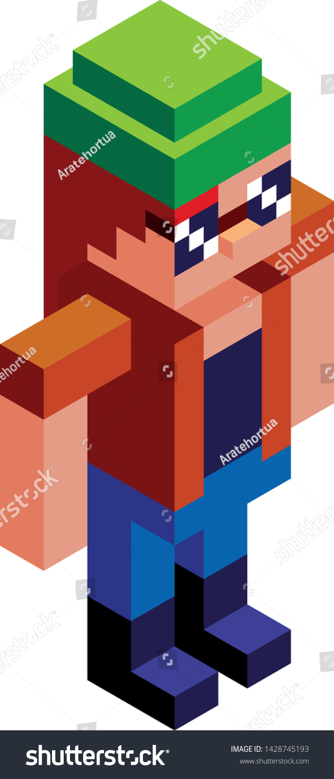Vector Cartoon Low Poly Man Character Stock Vector (Royalty Free ...