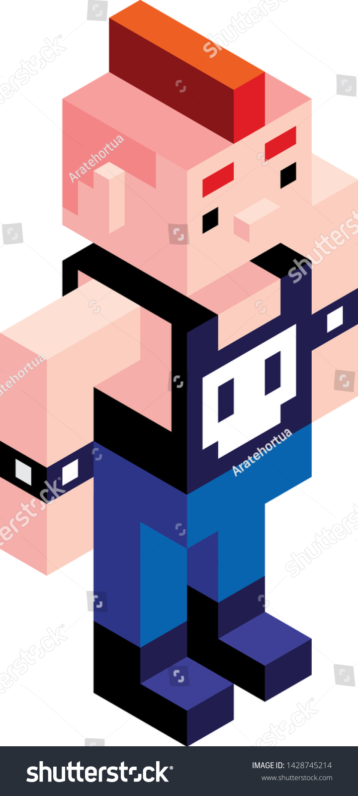 Vector Cartoon Low Poly Man Character Stock Vector (Royalty Free ...