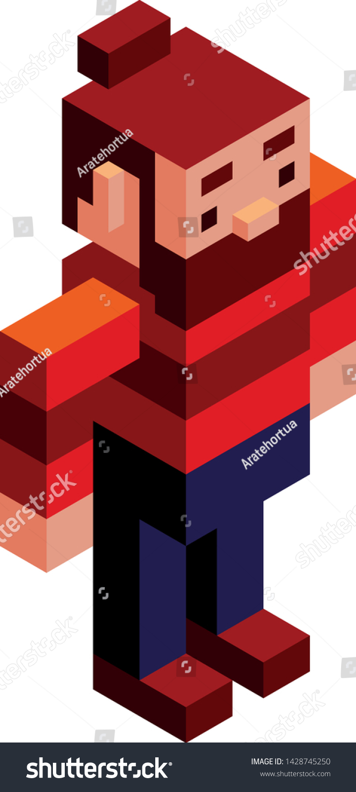 Vector Cartoon Low Poly Man Character: เวกเตอร์สต็อก (ปลอดค่าลิขสิทธิ์ ...