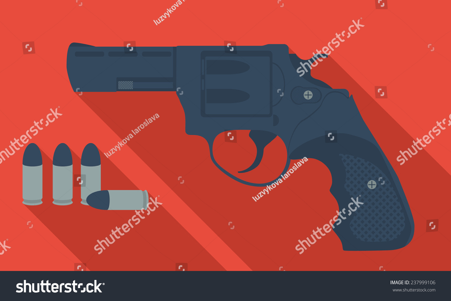 Vector Cartoon Revolver: vector de stock (libre de regalías) 237999106 ...