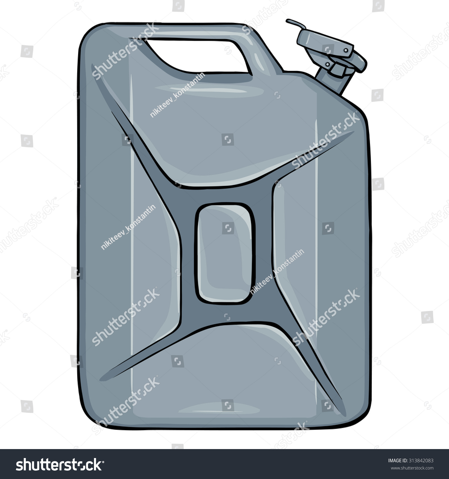 Vector Cartoon Single Steel Jerry Can: vector de stock (libre de ...