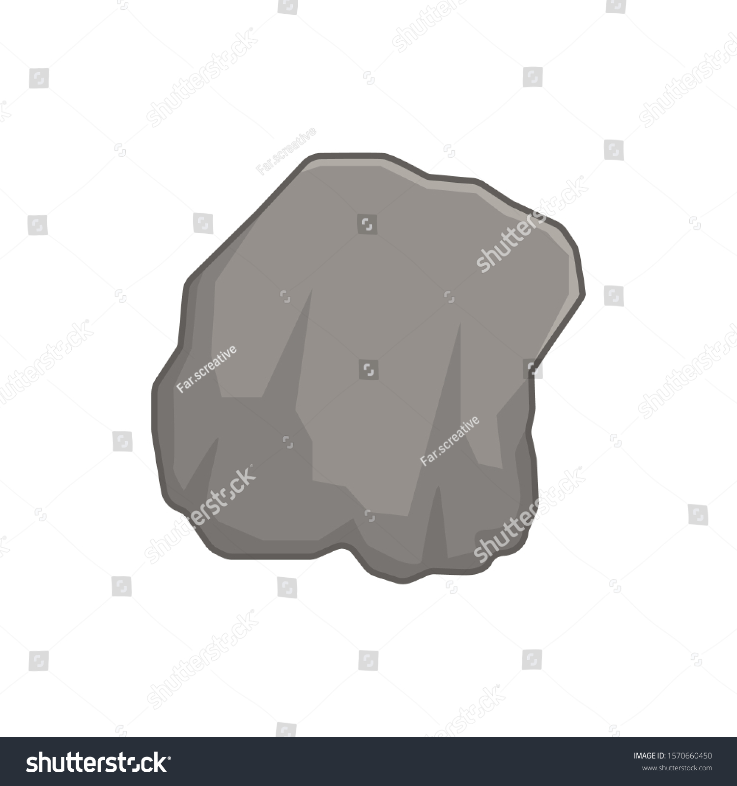 Vector Cartoon Stone Rock Collection Stock Vector (Royalty Free ...