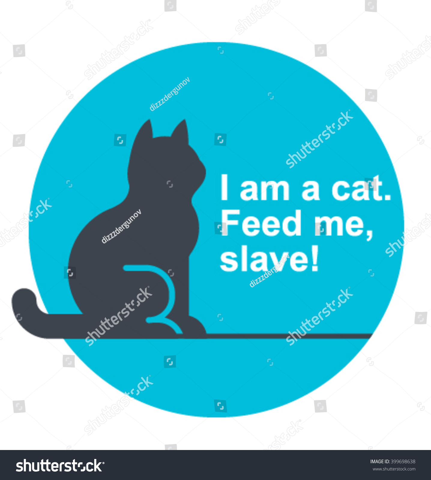 Vector Cat Motivational Quote Stock Vector (Royalty Free) 399698638 ...