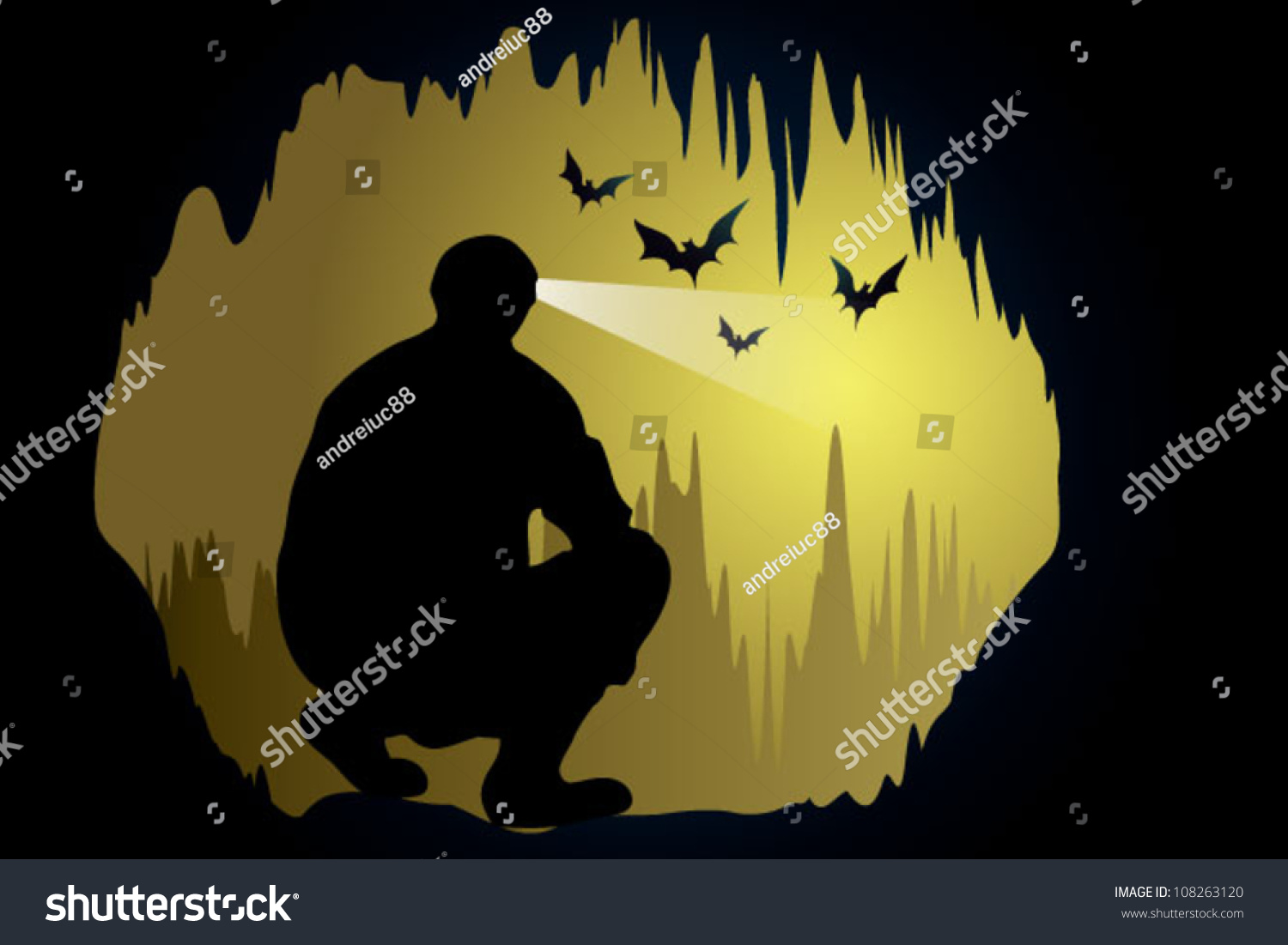 Vector Cave Man Bats Stock Vector (Royalty Free) 108263120 | Shutterstock
