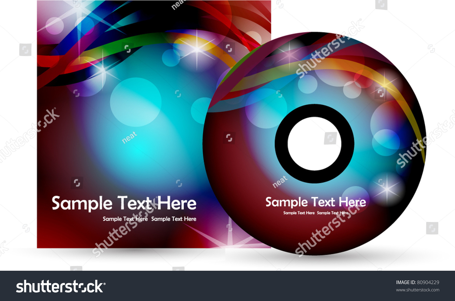 Vector Cd Cover Design Brochure Copy Stock Vector (Royalty Free) 80904229