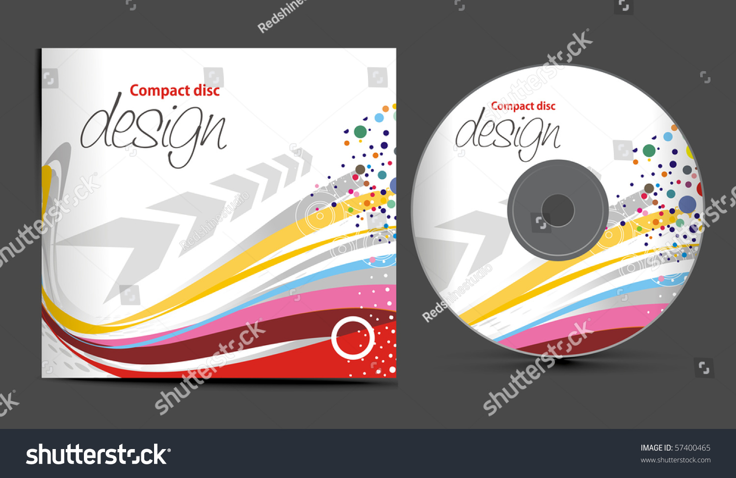Vector Cd Cover Design Template With Copy Space, Vector Illustration ...