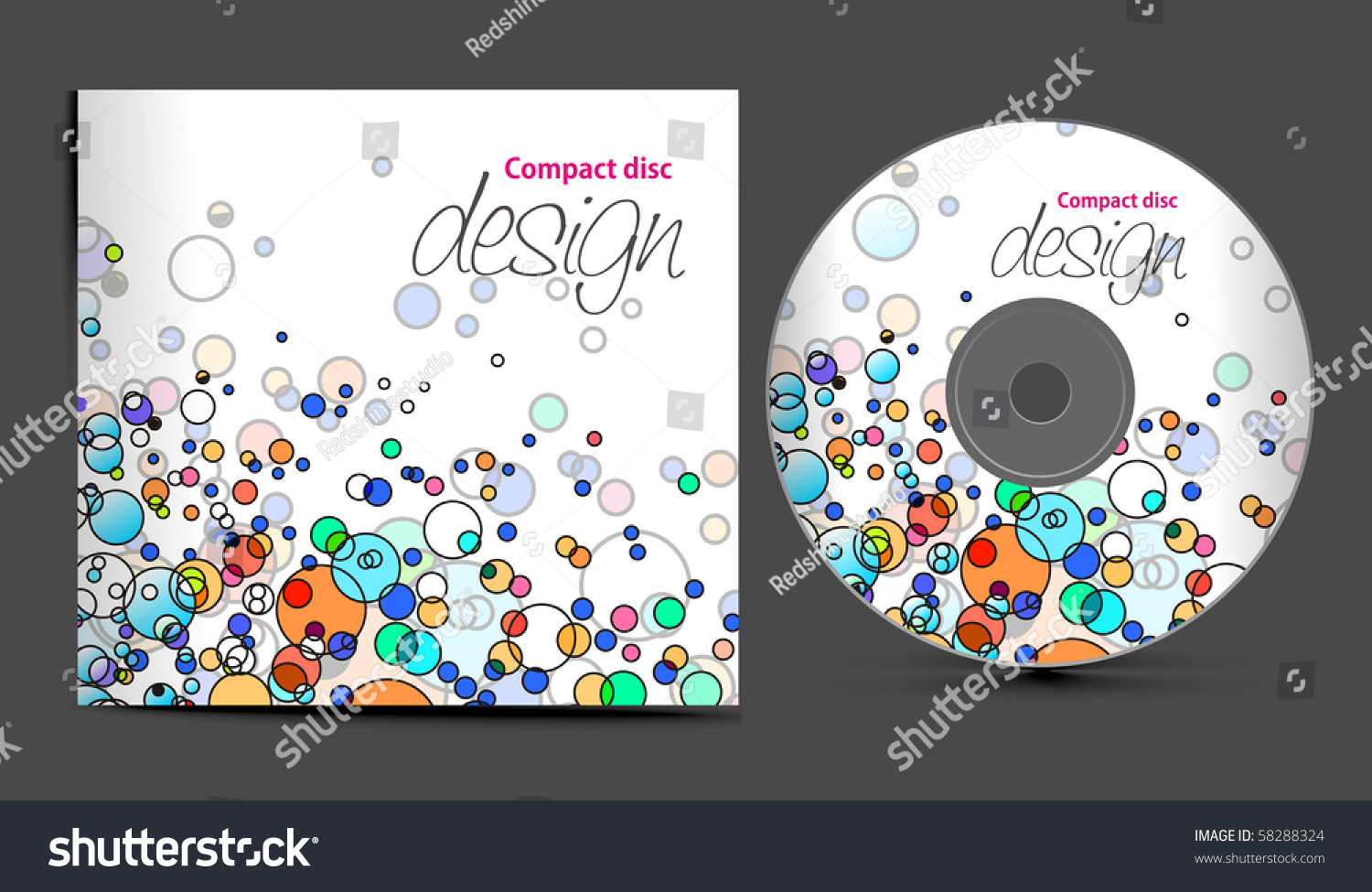 Vector Cd Cover Design Template With Copy Space, Vector Illustration ...