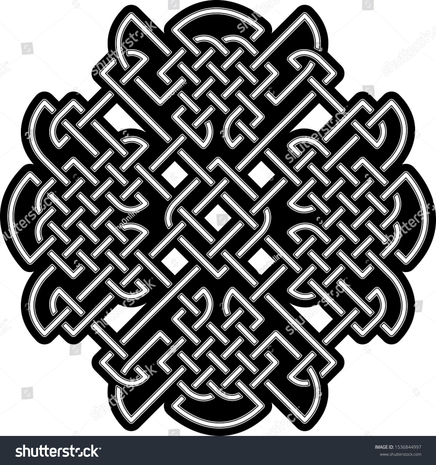 Vector Celtic Knot Pattern Cross Rosette: vector de stock (libre de ...