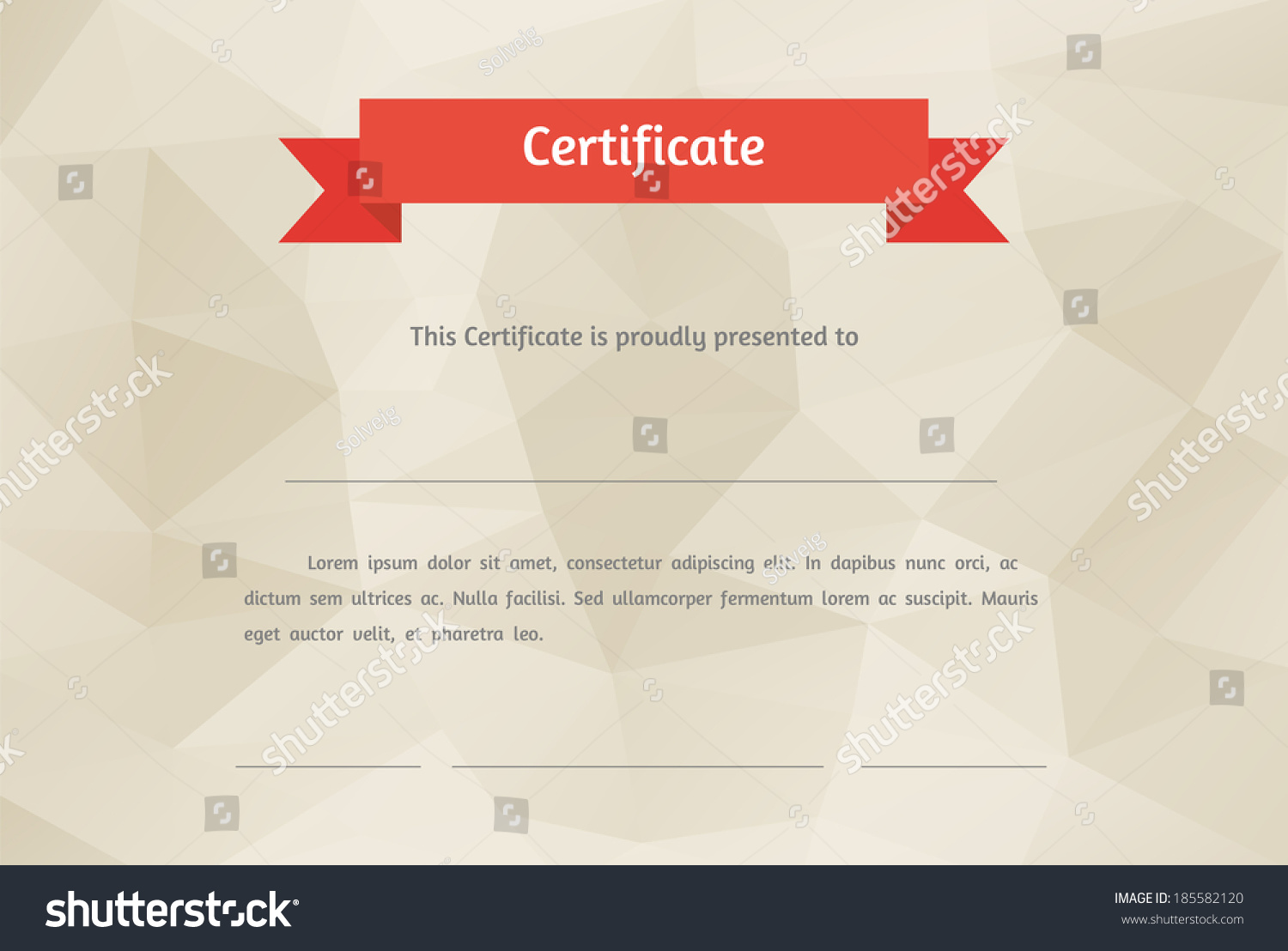 Vector Certificate Background Modern Flat Style Stock Vector (Royalty ...