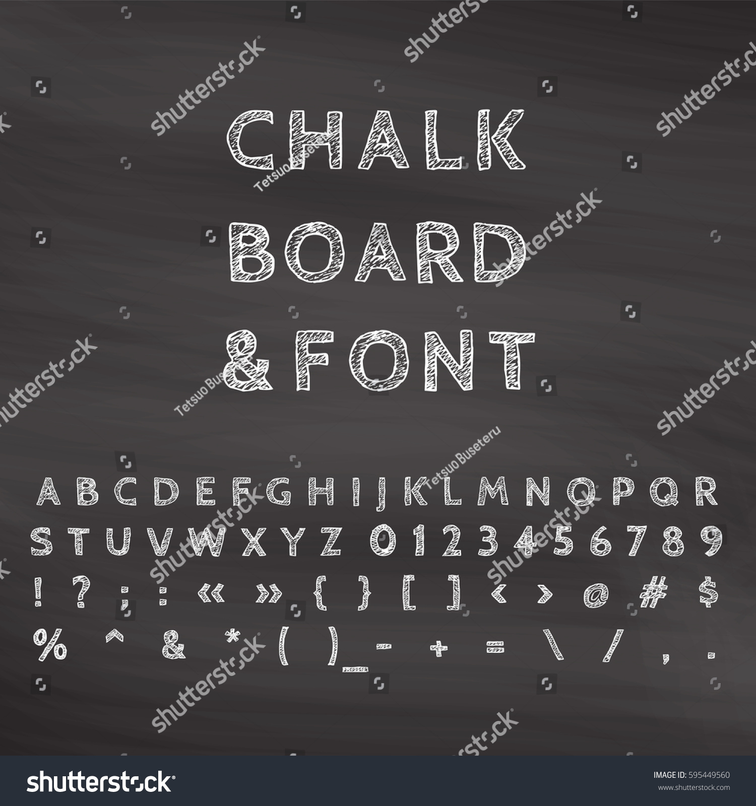 48 vectores de Tiza font - Vectores, imágenes y arte vectorial de stock ...