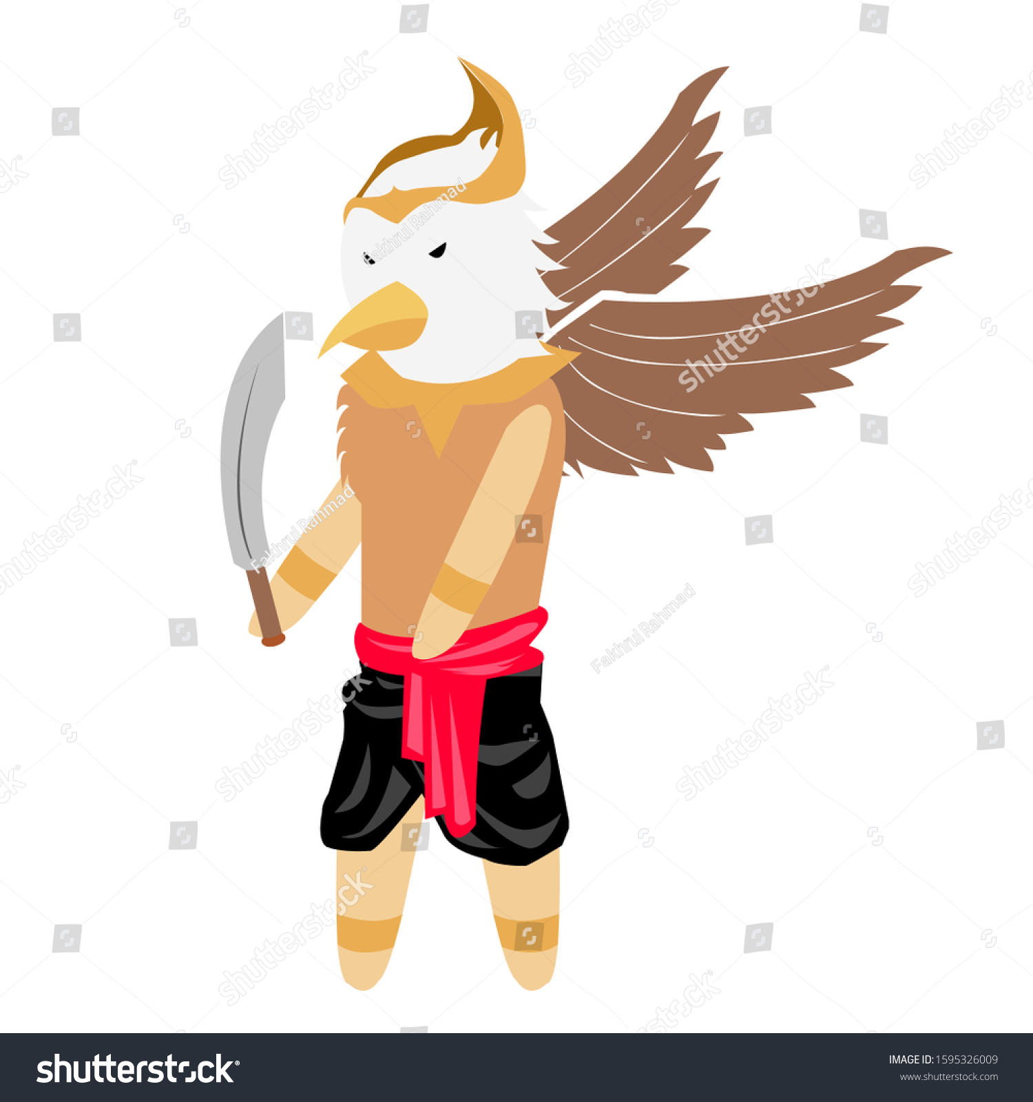 Vector Character Full Body Simple Design Stock Vector (Royalty Free ...
