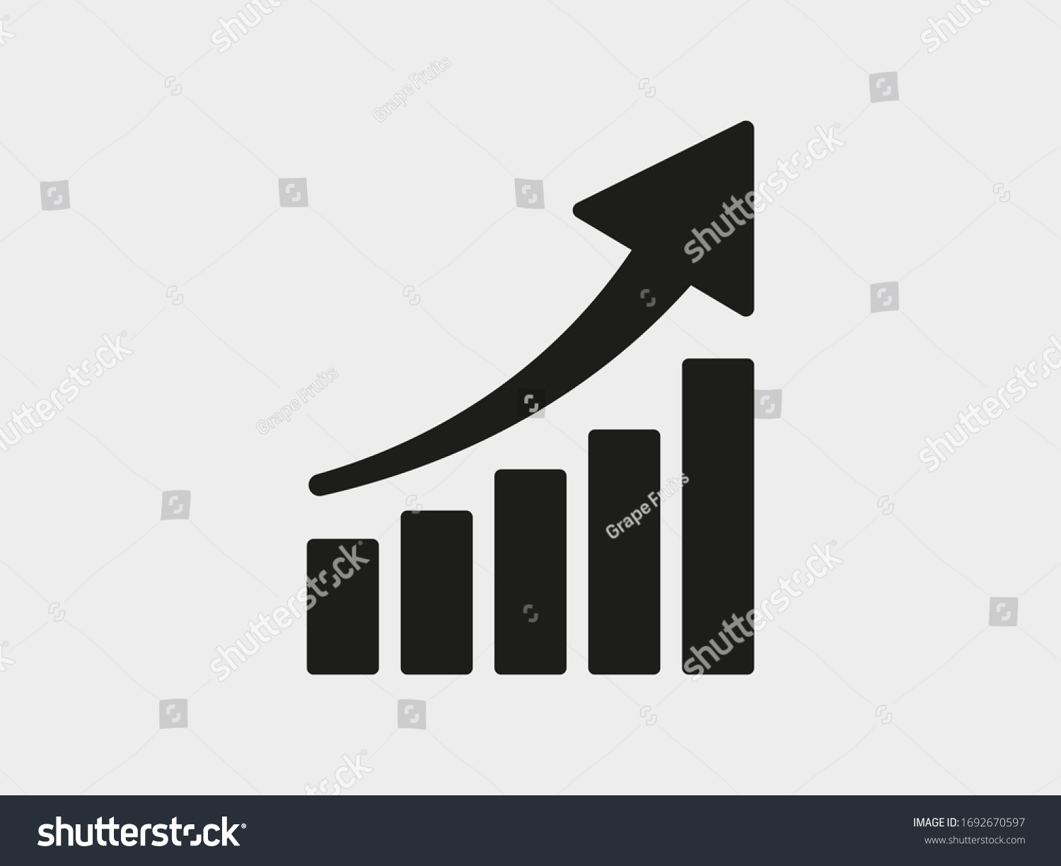 182,971 Graph increase icon Images, Stock Photos & Vectors | Shutterstock