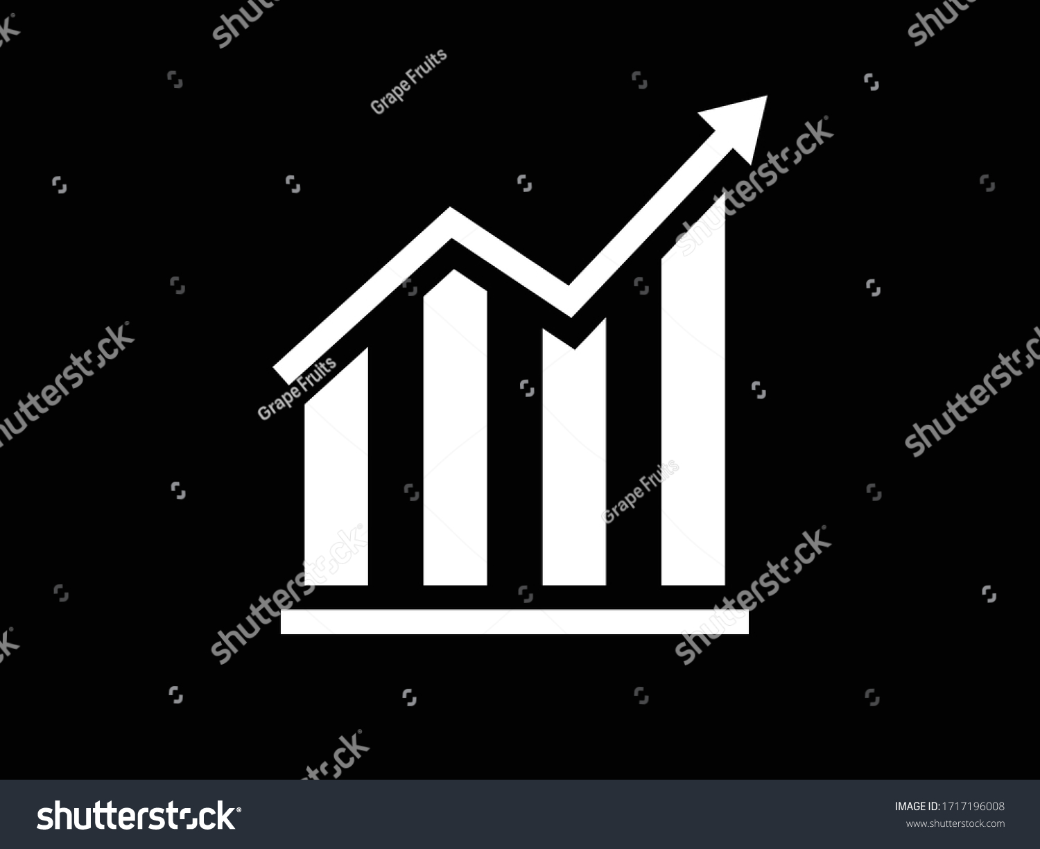 Vector Chart Icon Graph Growing Movement Stock Vector (Royalty Free ...