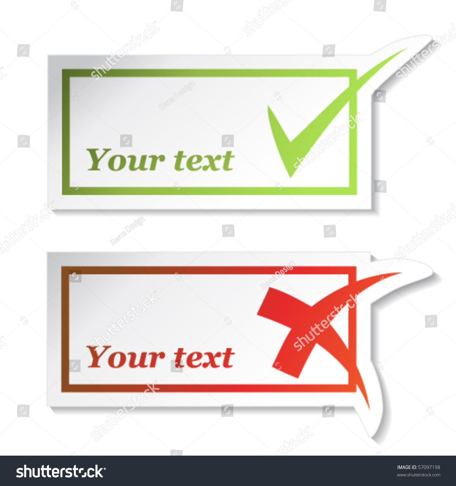 Vector Check Mark Stickers - 57097198 : Shutterstock