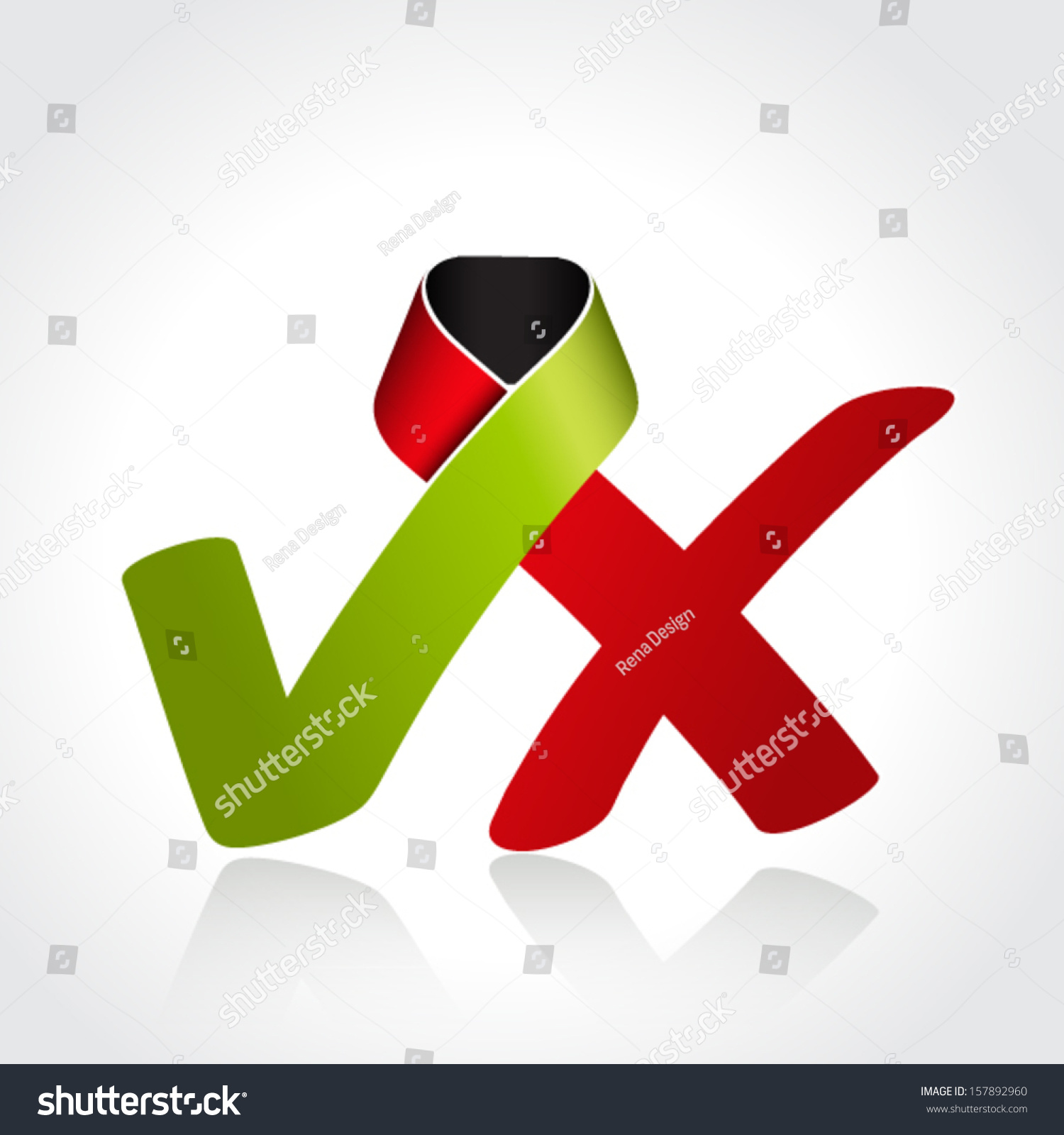 Vector Check Mark Symbol Icon Stock Vector (Royalty Free) 157892960 ...