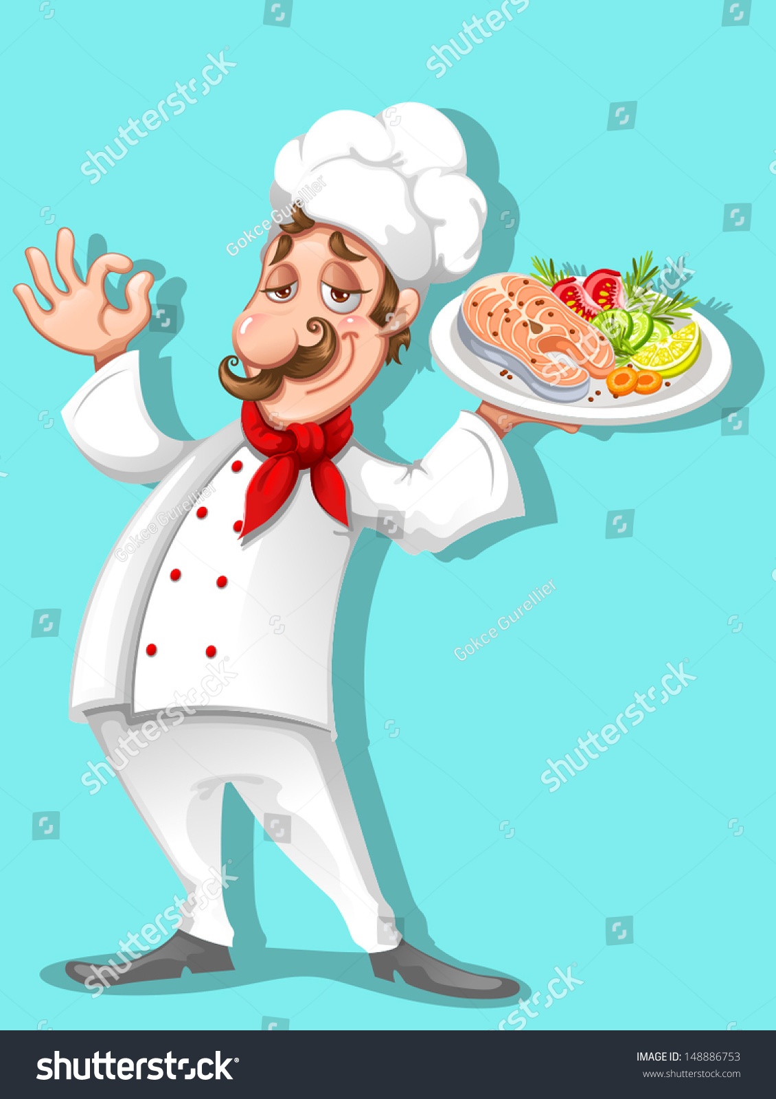 Vector Chef Illustration Stock Vector (Royalty Free) 148886753 ...