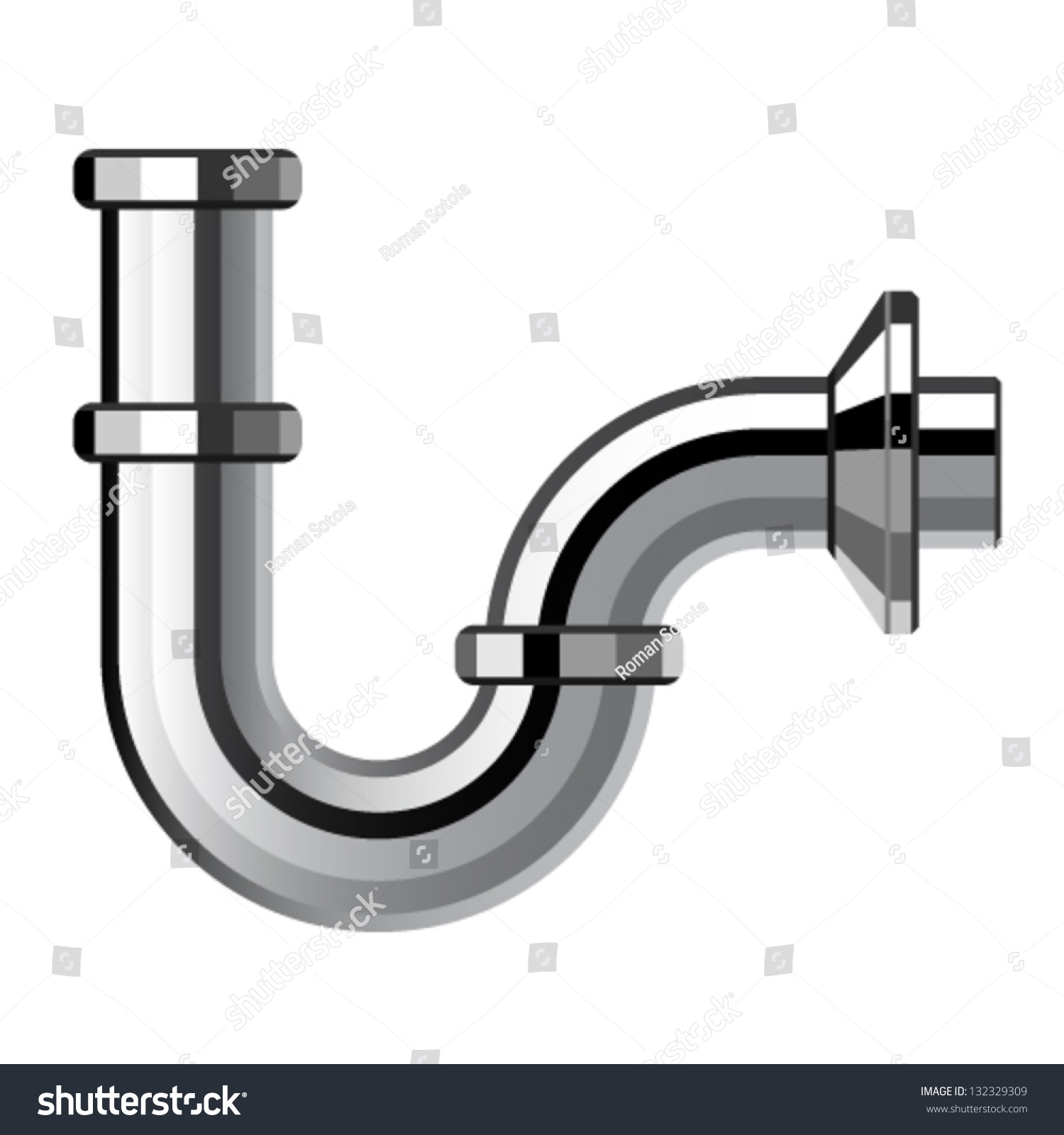 Vector Chrome Luxury Siphon Stock Vector (Royalty Free) 132329309 ...