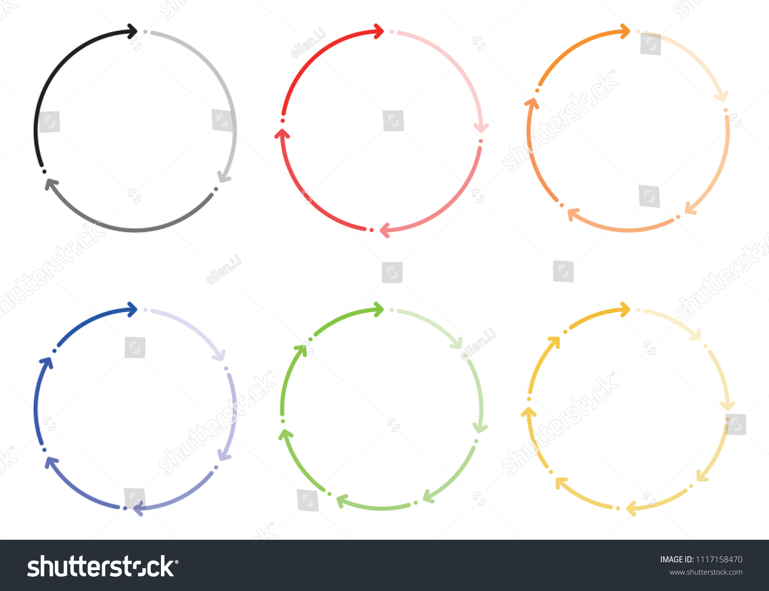 Vector Circle Arrows Infographic Stock Vector (Royalty Free) 1117158470 ...