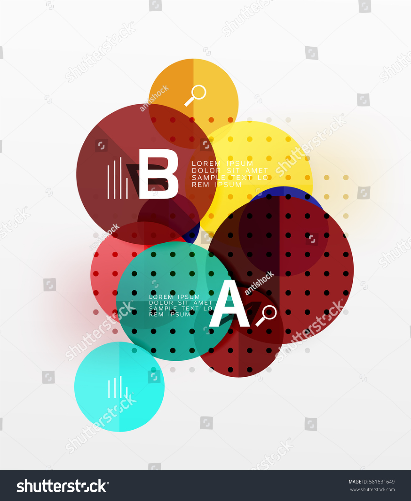 Vector Circle Bubbles Modern Geometric Background Stock Vector (Royalty ...