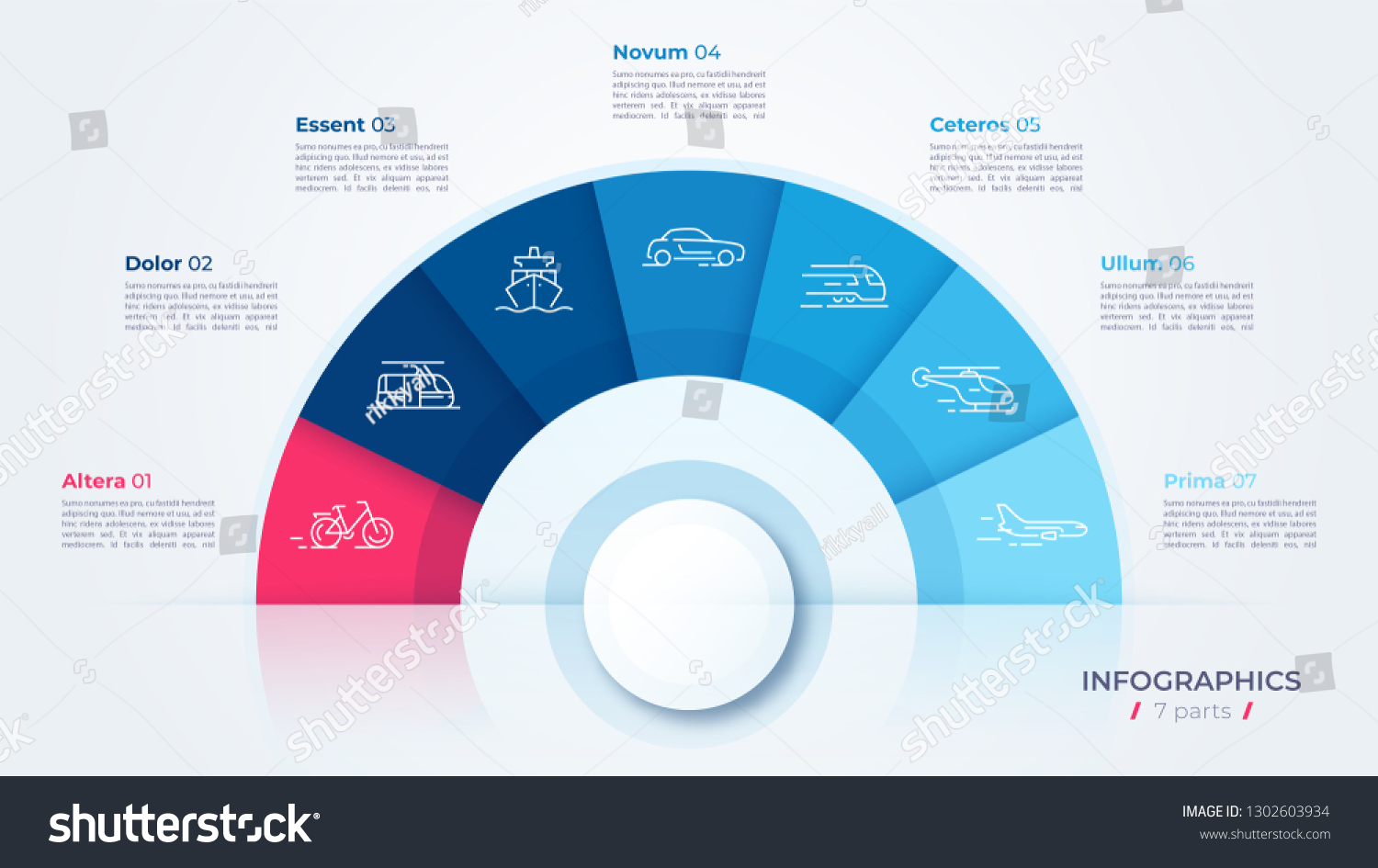 Vector Circle Chart Design Modern Template Stock Vector (Royalty Free ...