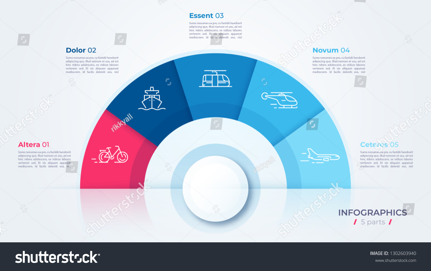 Vector Circle Chart Design Modern Template Stock Vector (Royalty Free ...