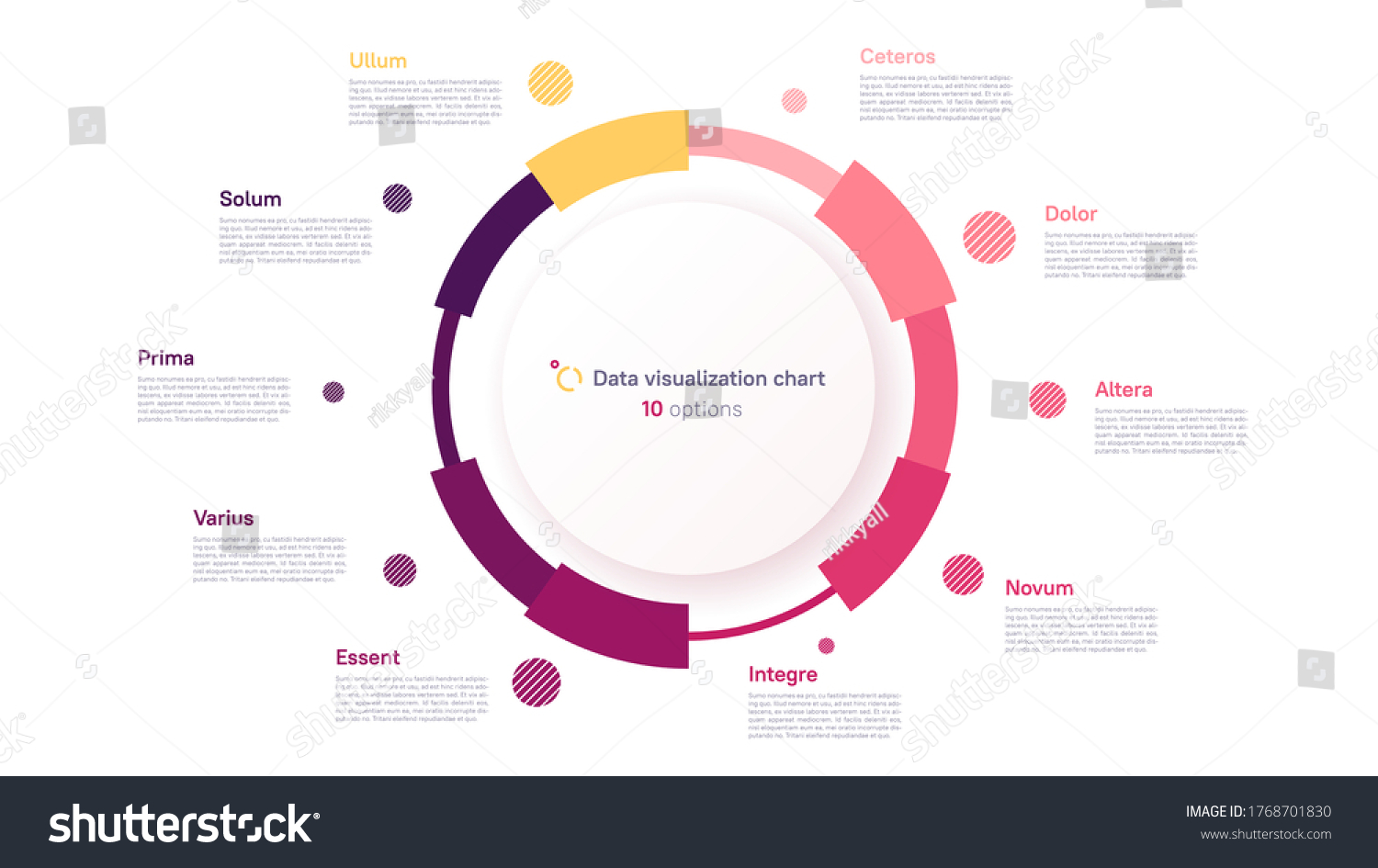 Vector Circle Chart Design Modern Template Stock Vector (Royalty Free ...