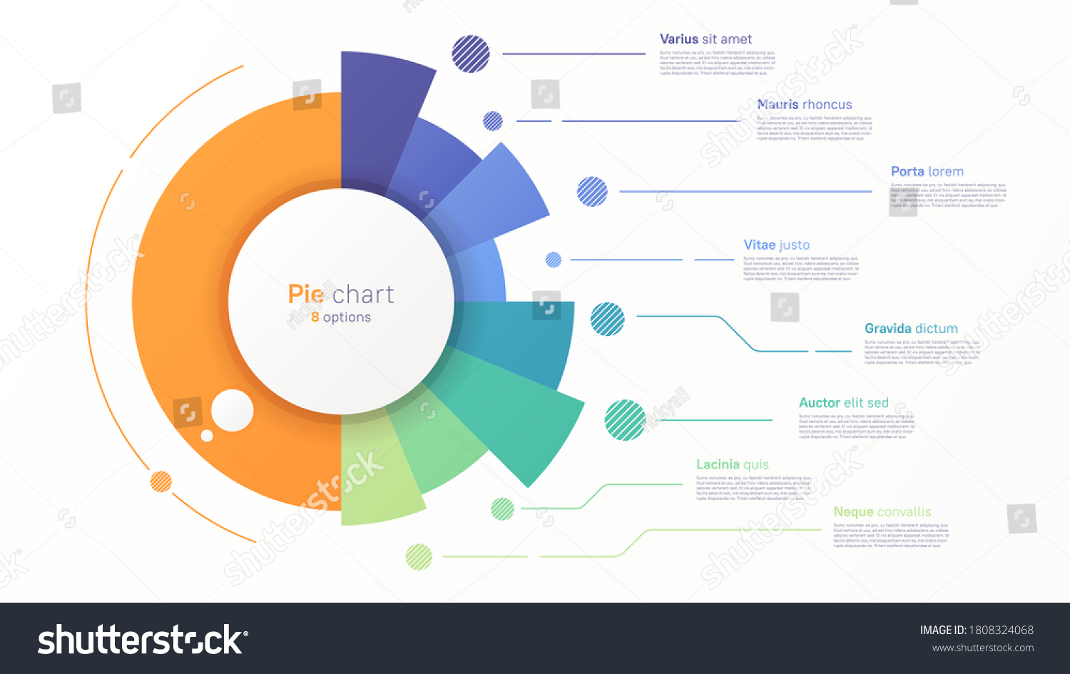 Vector Circle Chart Design Modern Template Stock Vector (Royalty Free ...