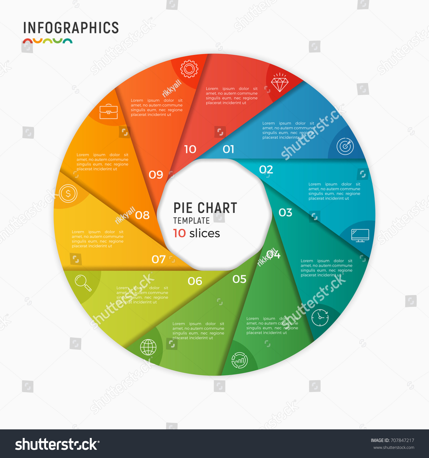 Vector Circle Chart Infographic Template 10: Vector có sẵn (miễn phí ...