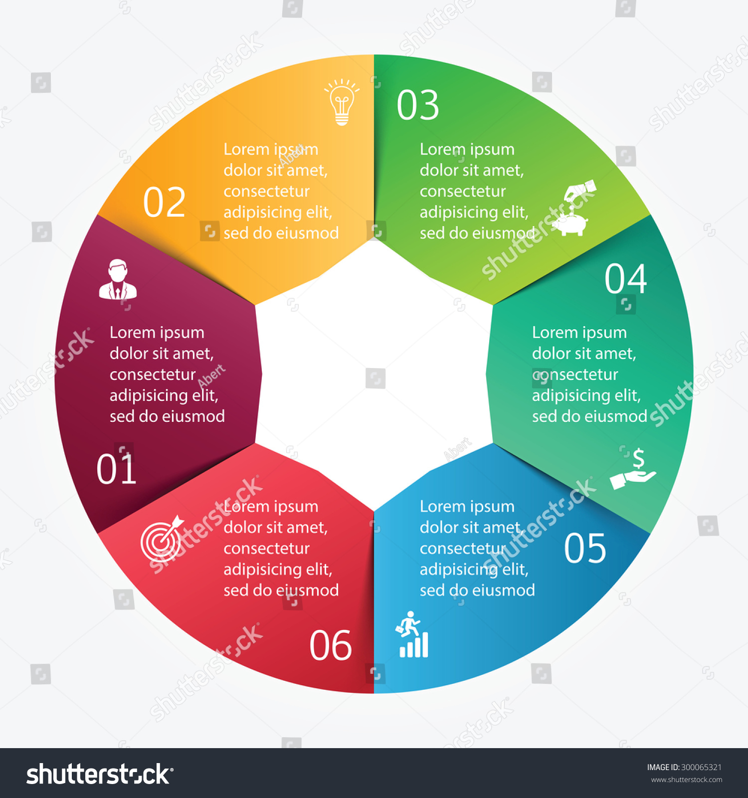 Vector Circle Element Infographic Template Cycle Stock Vector (Royalty ...