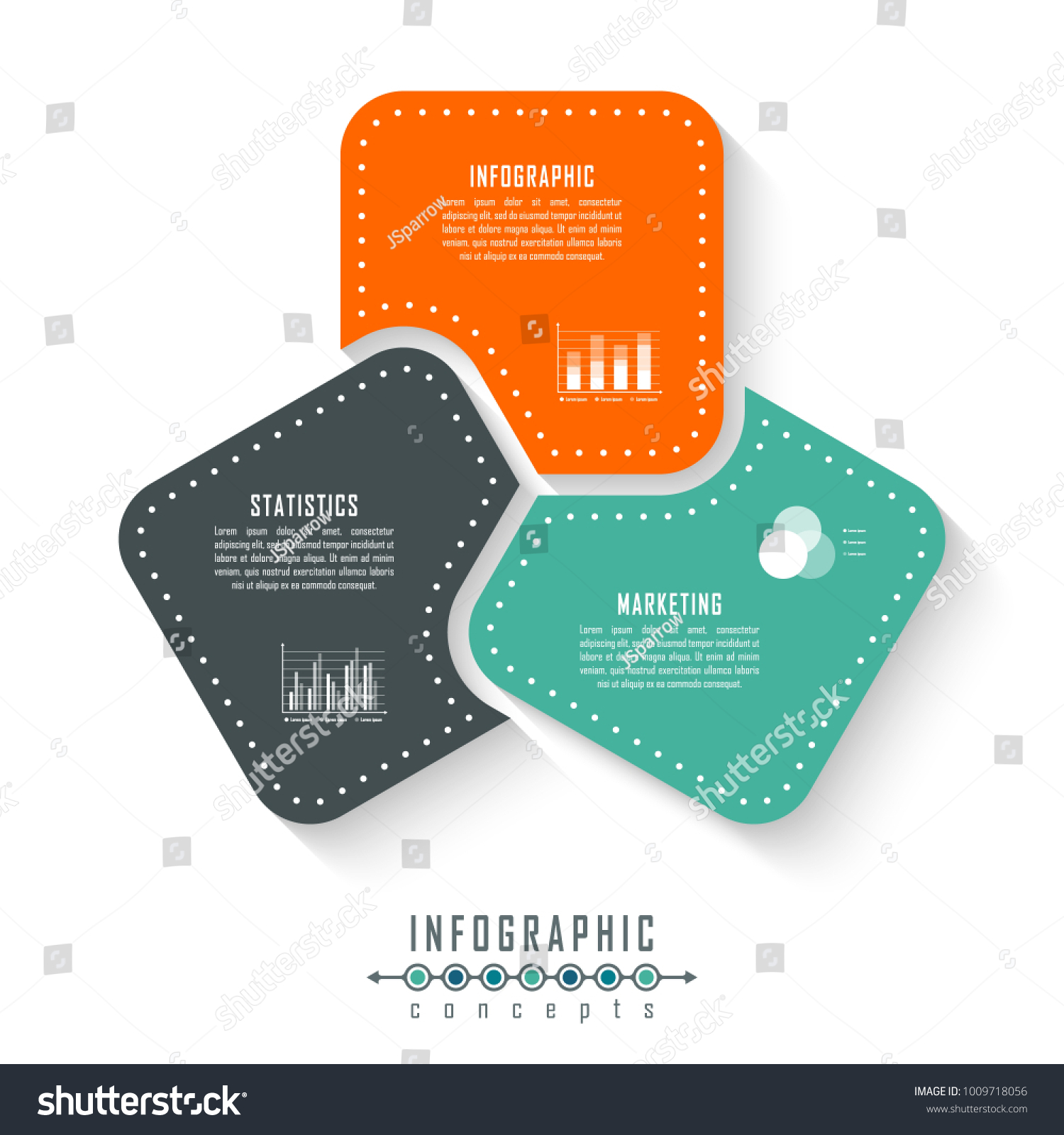 Vector Circle Infographics Template Round Chart Stock Vector (Royalty ...