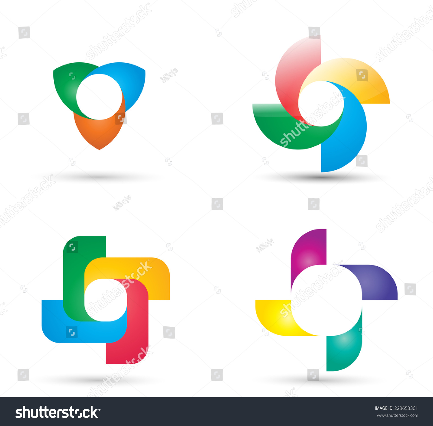 Vector Circle Logo Design Template Collection: vector de stock (libre ...