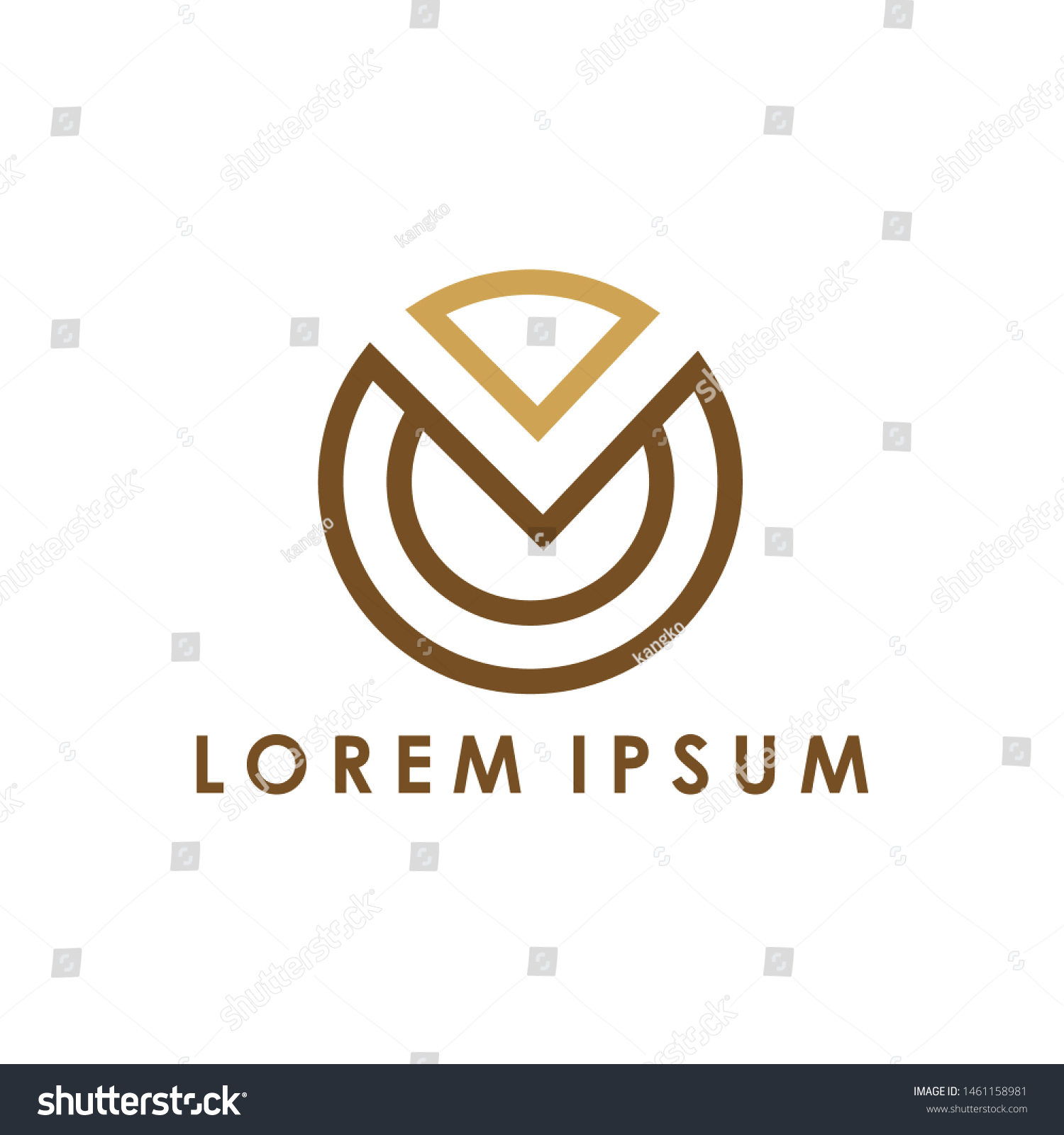 Vector Circle Logo Symbolizes Letters Stock Vector (Royalty Free ...