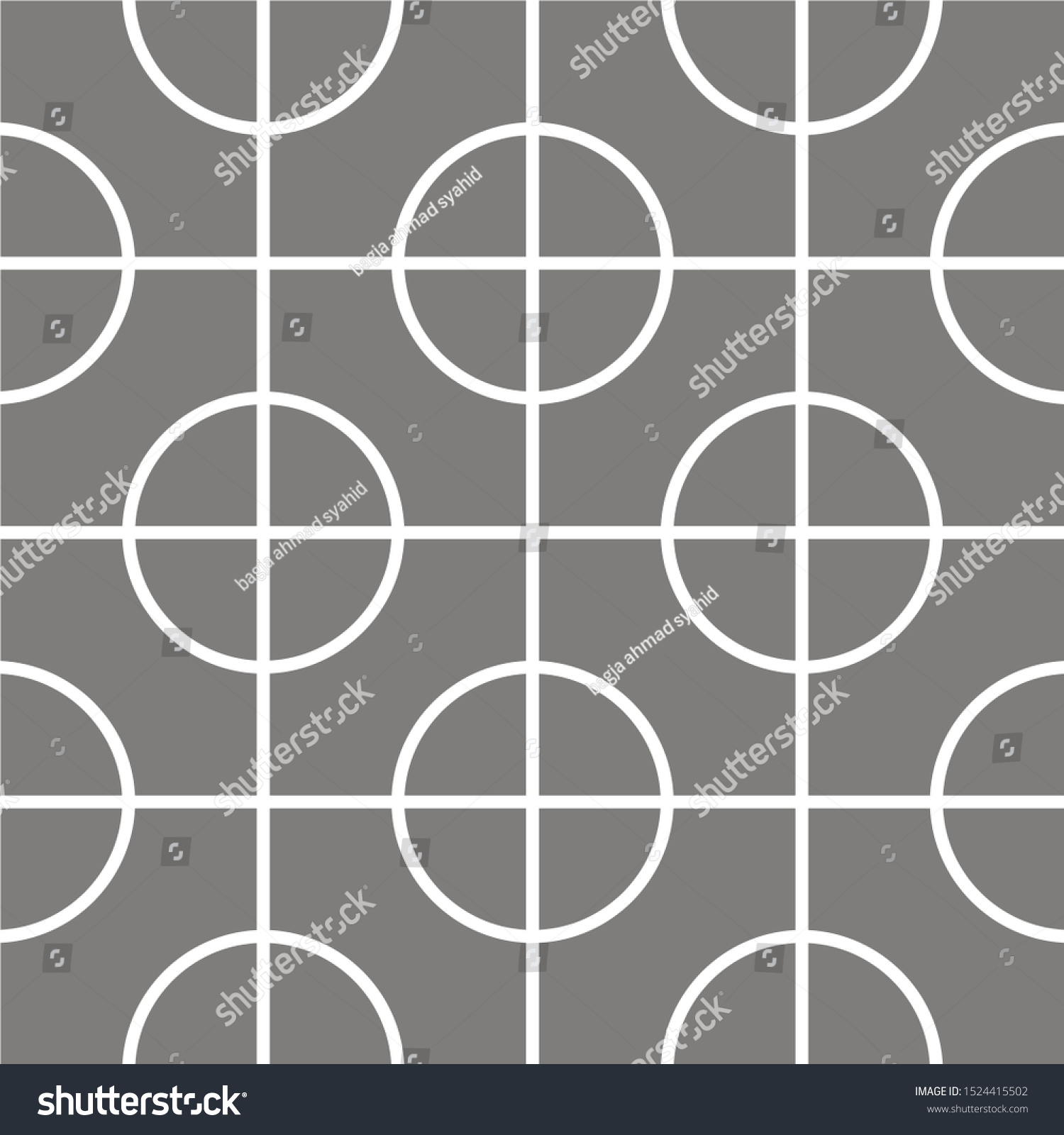Vector Circle Seamless Texture Modern Geometric Stock Vector (Royalty ...