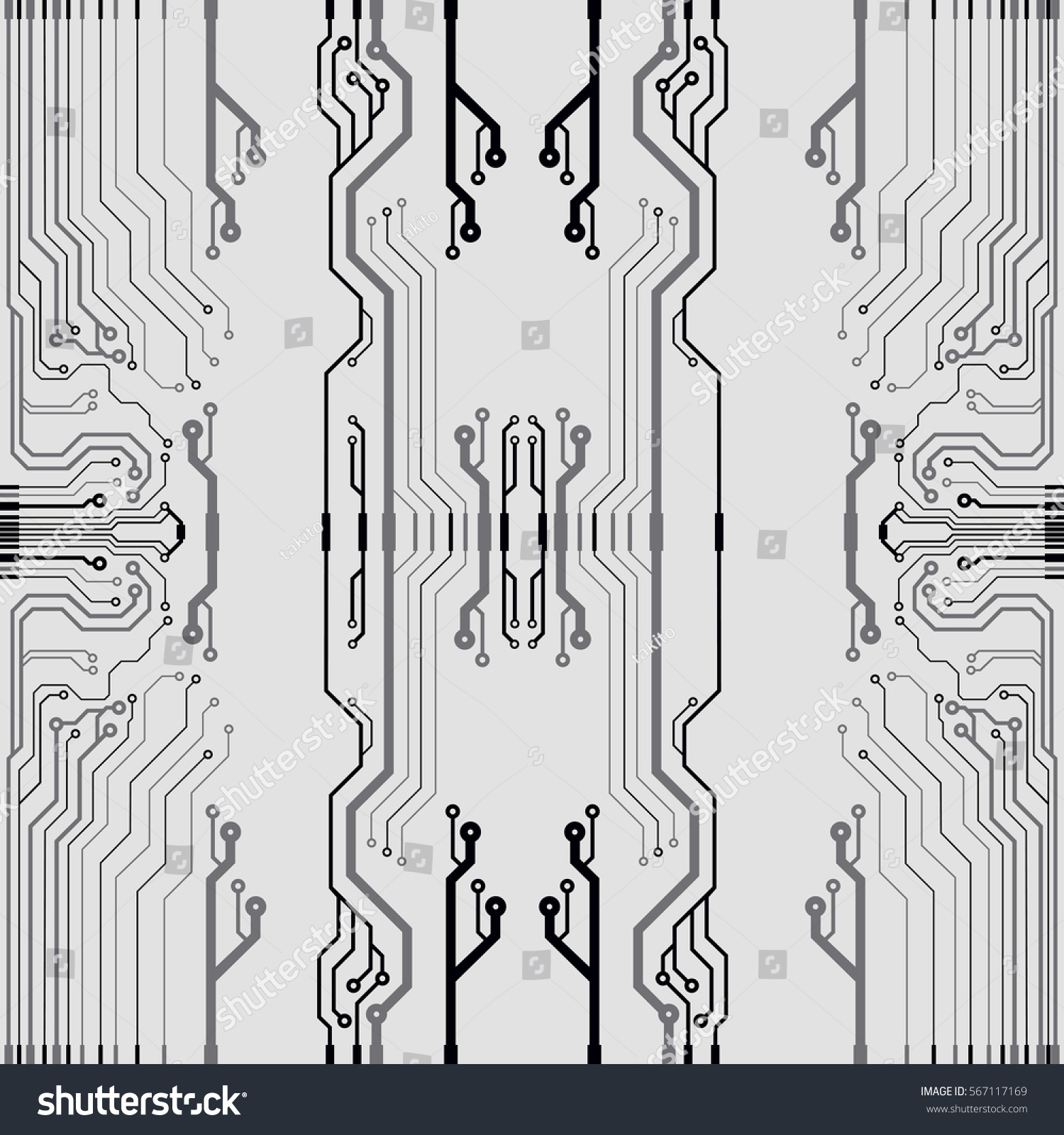 Vector Circuit Board Illustration Stock Vector (Royalty Free) 567117169 ...