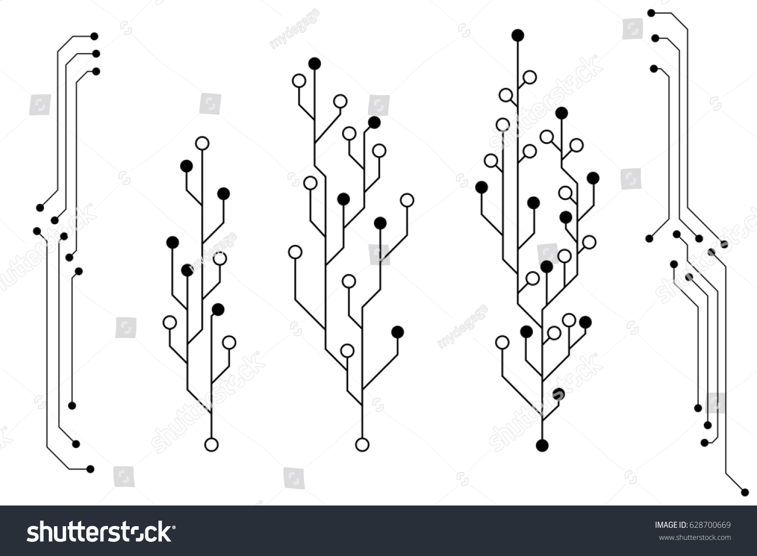 Patrón de la placa de circuito: vector de stock (libre de regalías ...