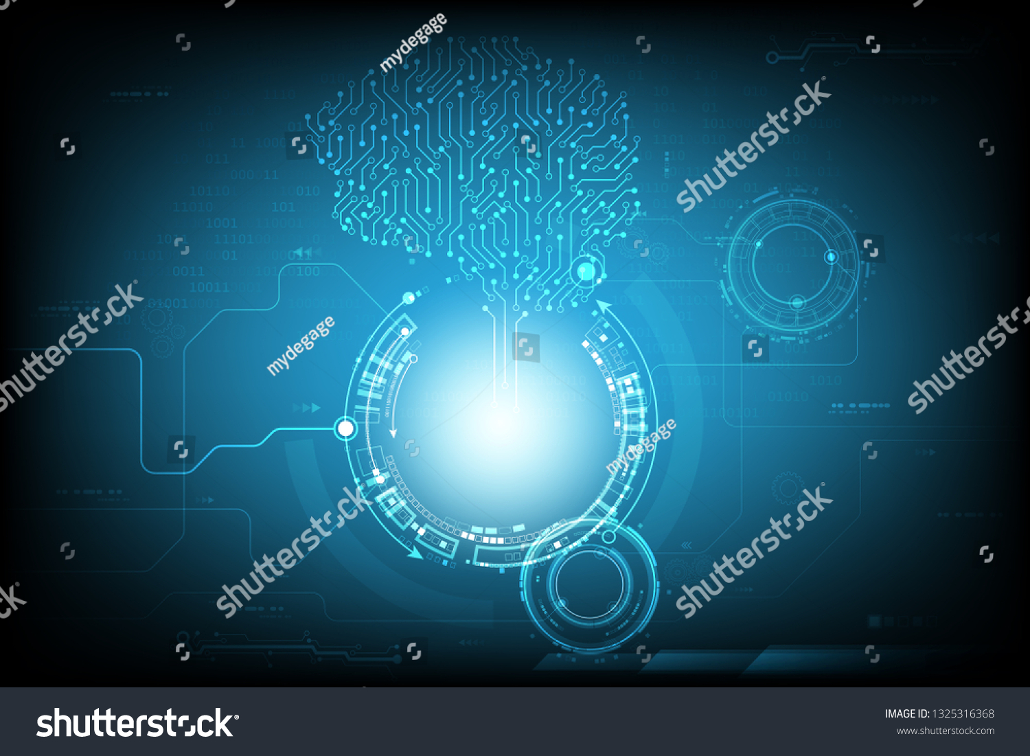 Vector Circuit Brain Communication Concept Technology 库存矢量图（免版税 ...