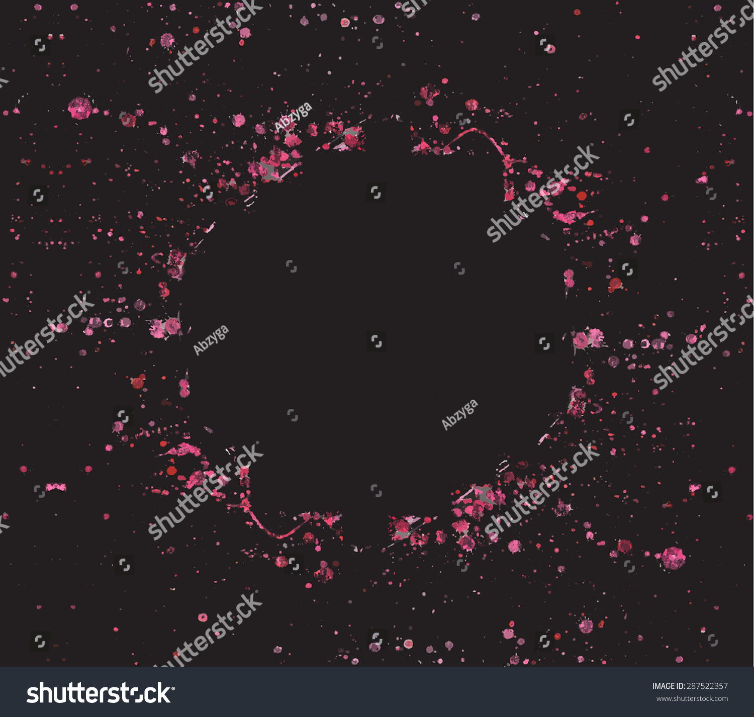 Vector Circular Grunge Frame Circle Border Stock Vector (Royalty Free ...