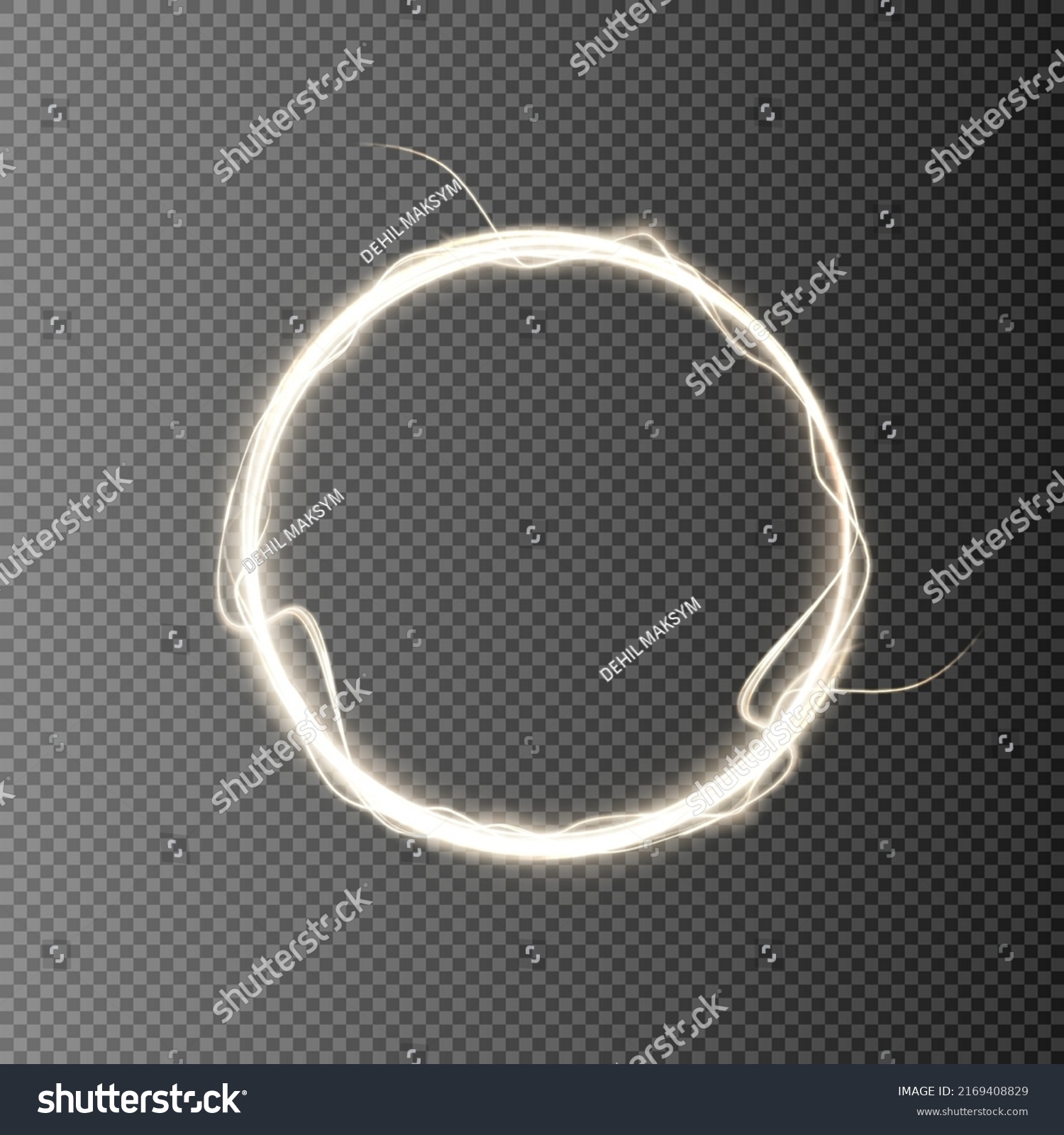 Vector Circular Light Beam Isolated On Stock Vector (Royalty Free ...