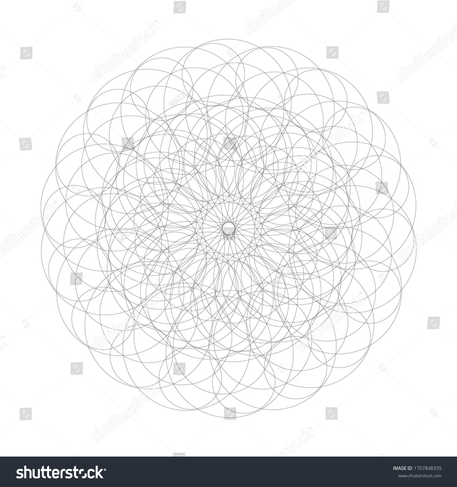 Vector Circular Rosette Circle Round Shape Stock Vector (Royalty Free ...