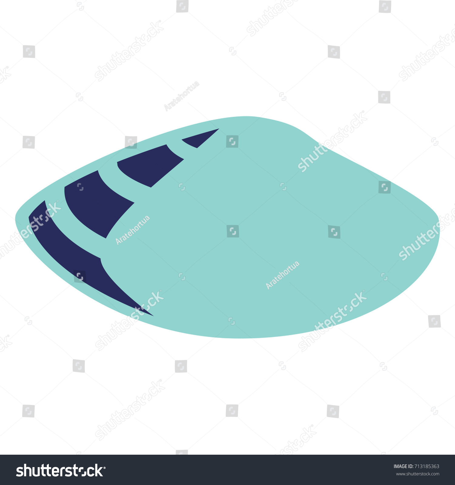 Vector Clam Isolated On White Background Stock Vector (Royalty Free ...