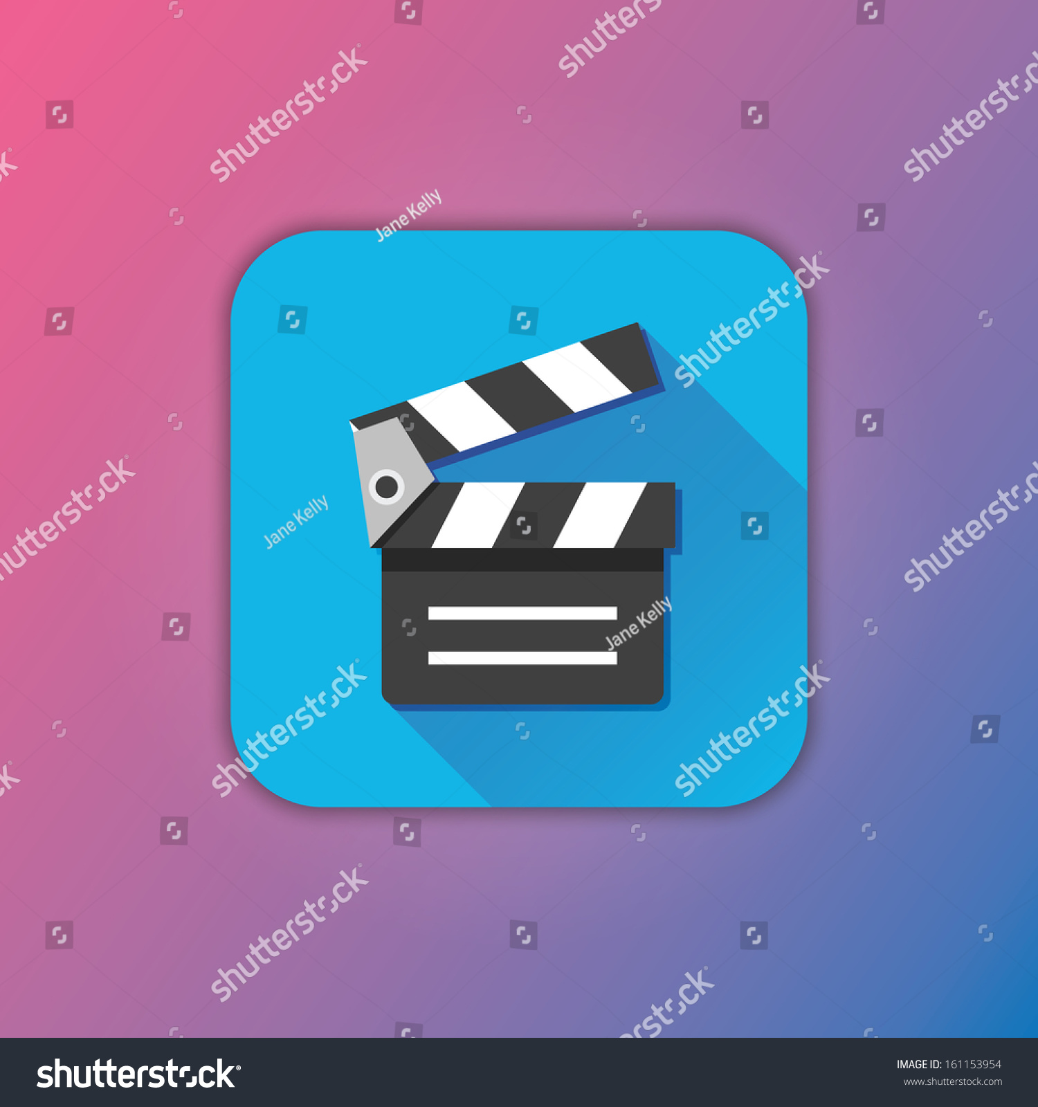 Vector Clapboard Icon Stock Vector (Royalty Free) 161153954 | Shutterstock