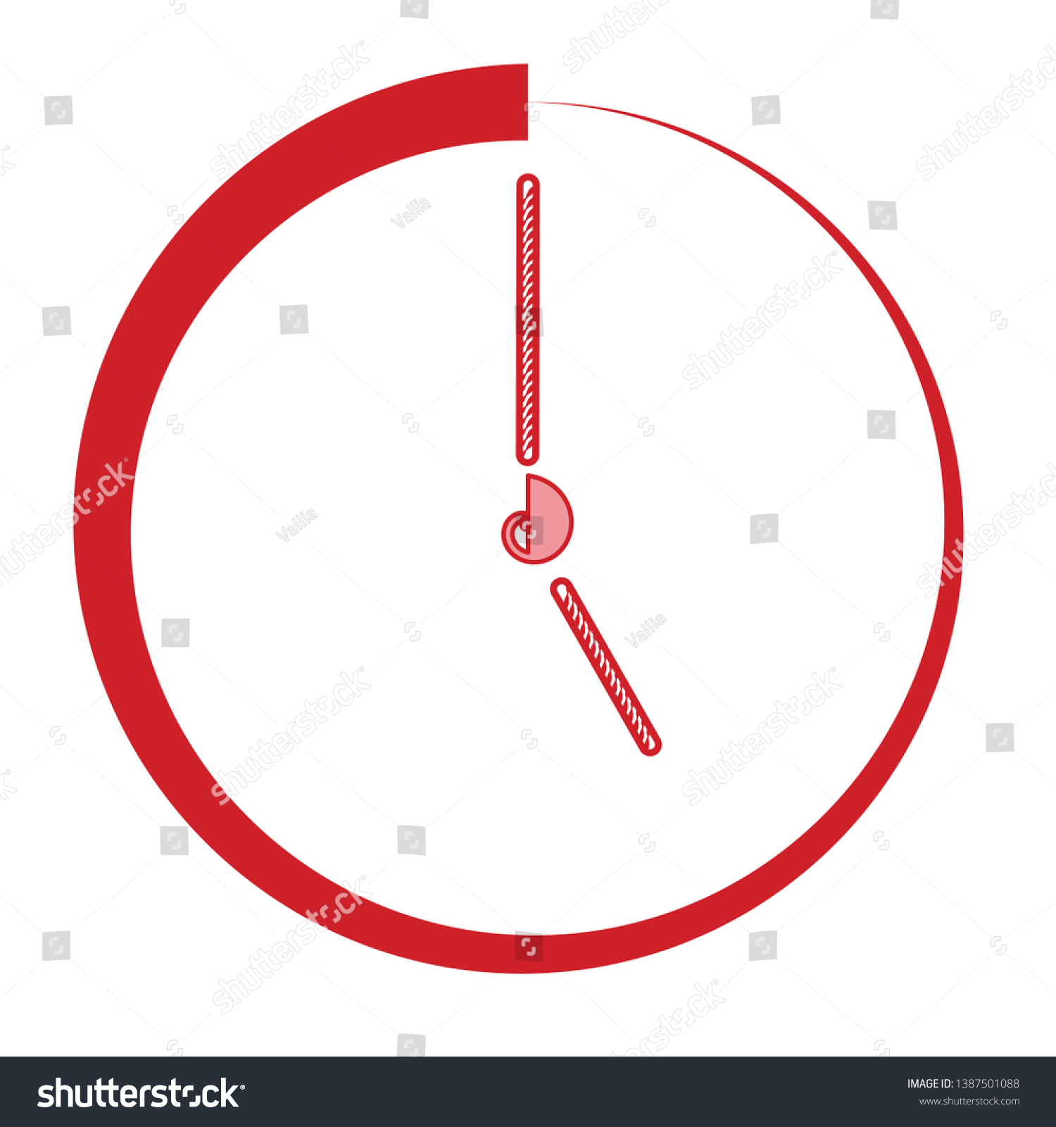Vector Clipart Five Oclock Handdrawn Image Stock Vector (Royalty Free ...