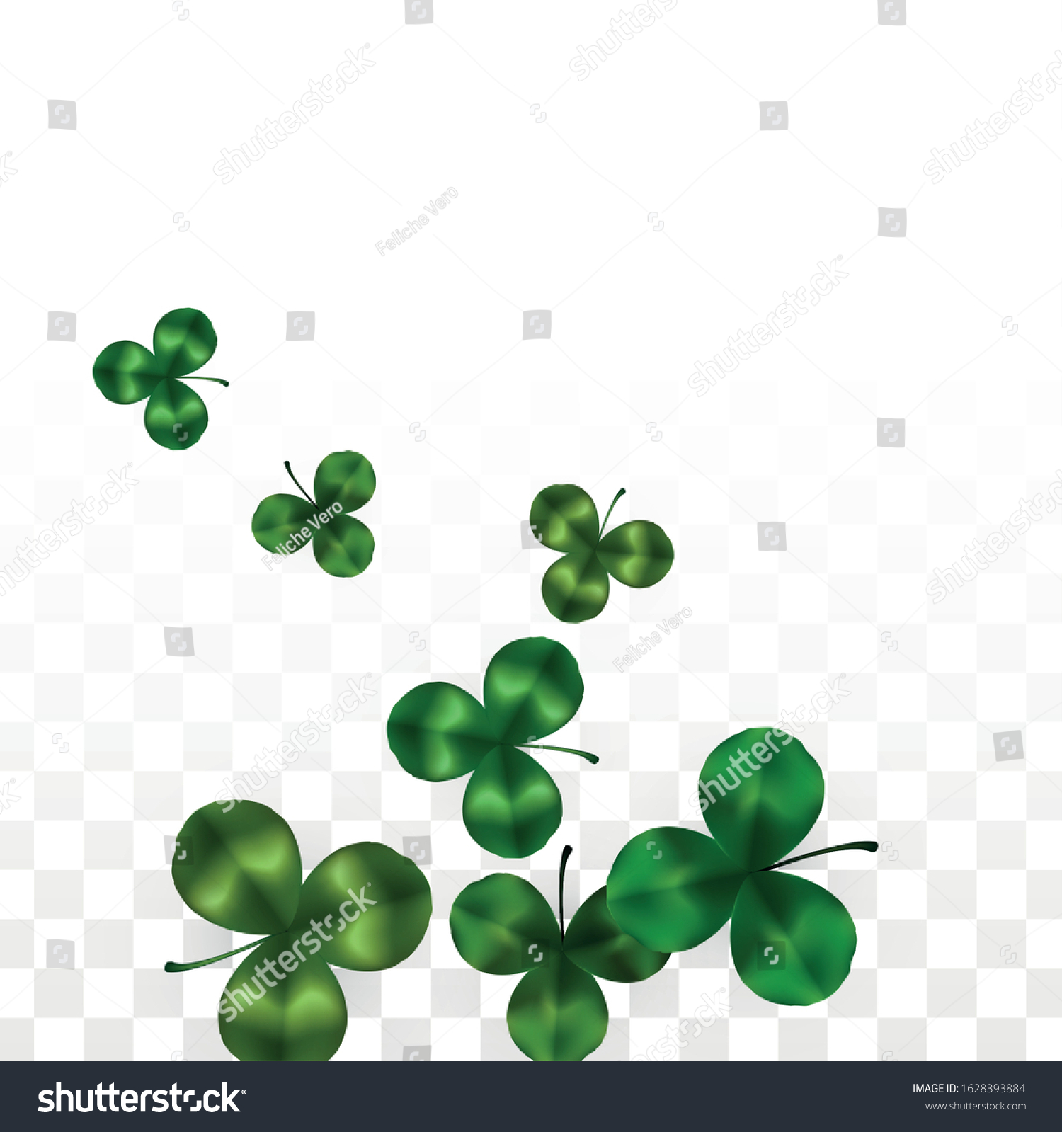 Vector Clover Leaf Isolated On Transparent Stock Vector (Royalty Free ...