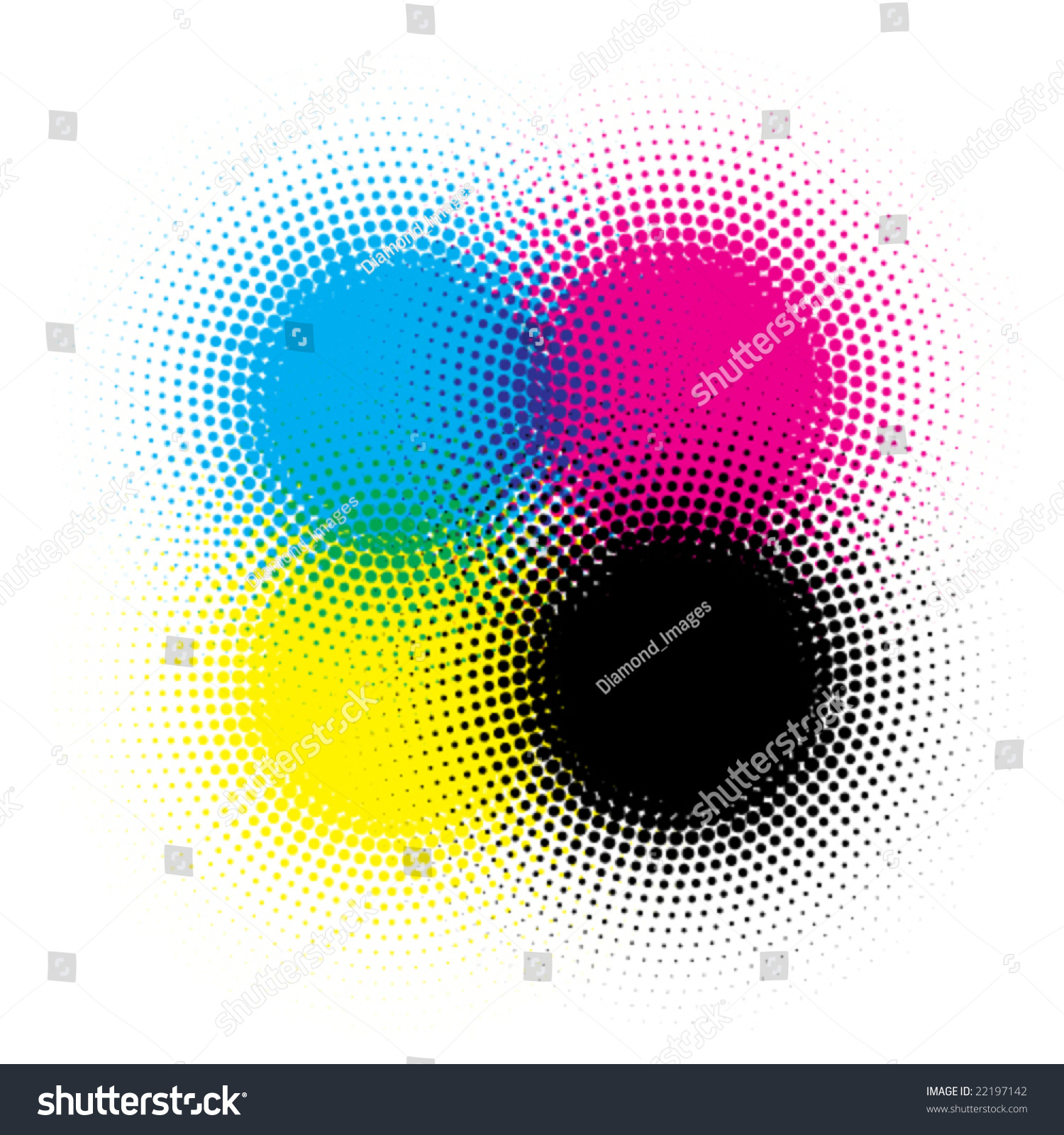 Vector Cmyk Halftones Stock Vector (Royalty Free) 22197142 | Shutterstock