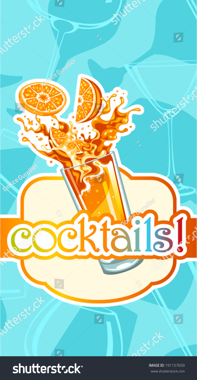 Vector Cocktail Menu: vector de stock (libre de regalías) 191157659